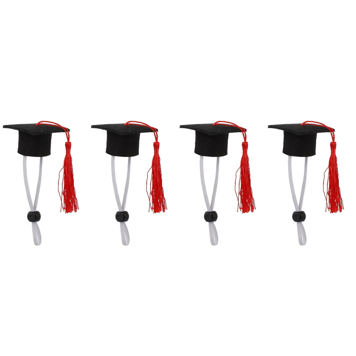 4 Pcs Adjustable Pets Graduation Dr Hat with Tassel Dog Graduation Dr ...