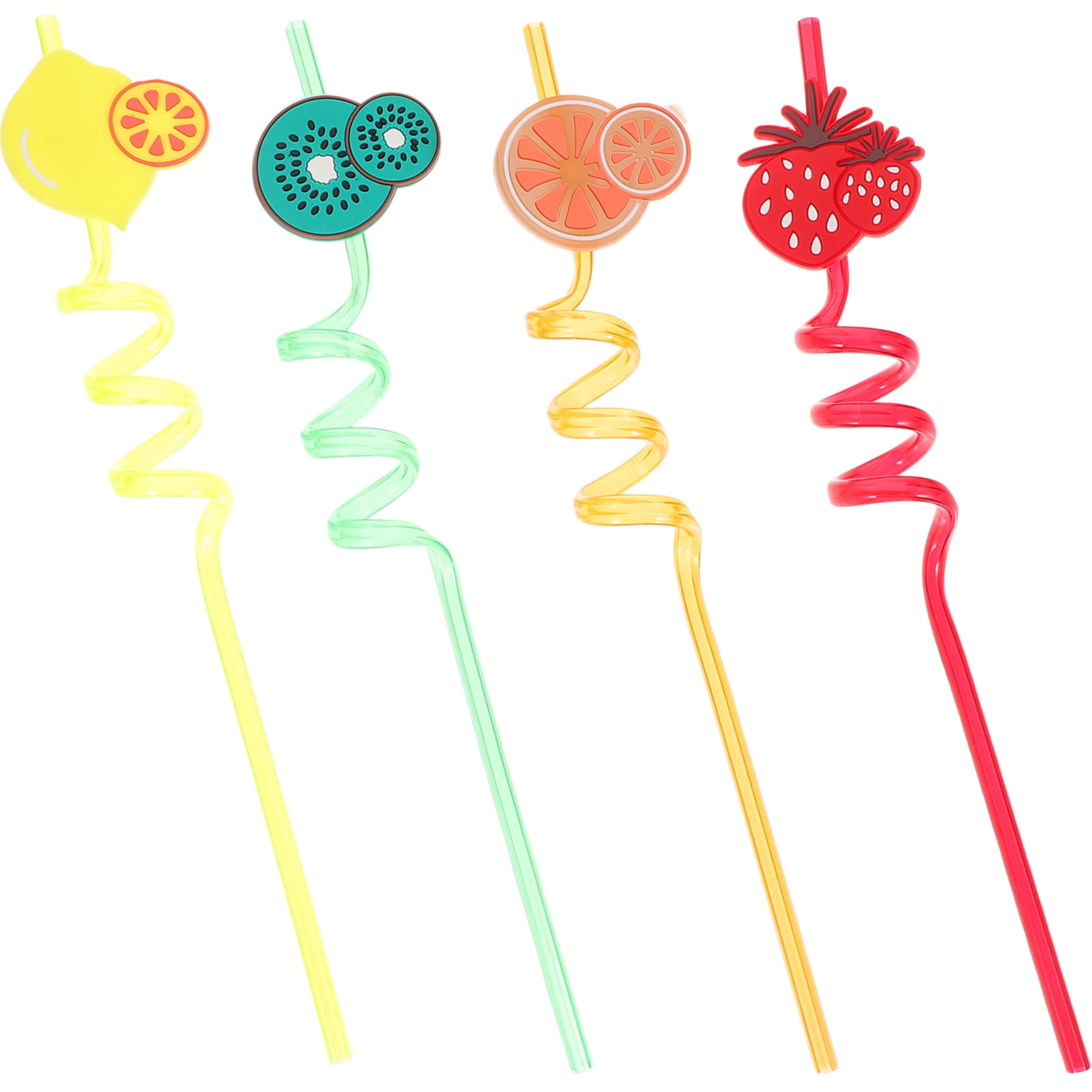 4 Pcs Adorable Straw Party Straws Carnival Party Straw Birthday Party ...