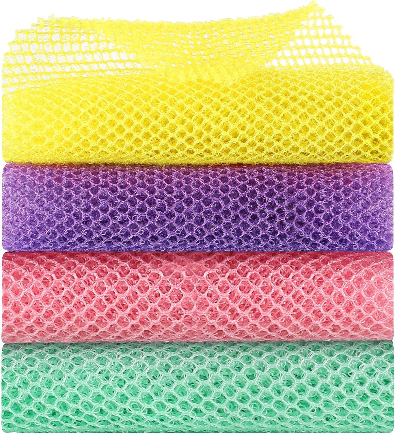 4 Pcs African Exfoliating Net, African Net Sponge Bath Sponge Body ...