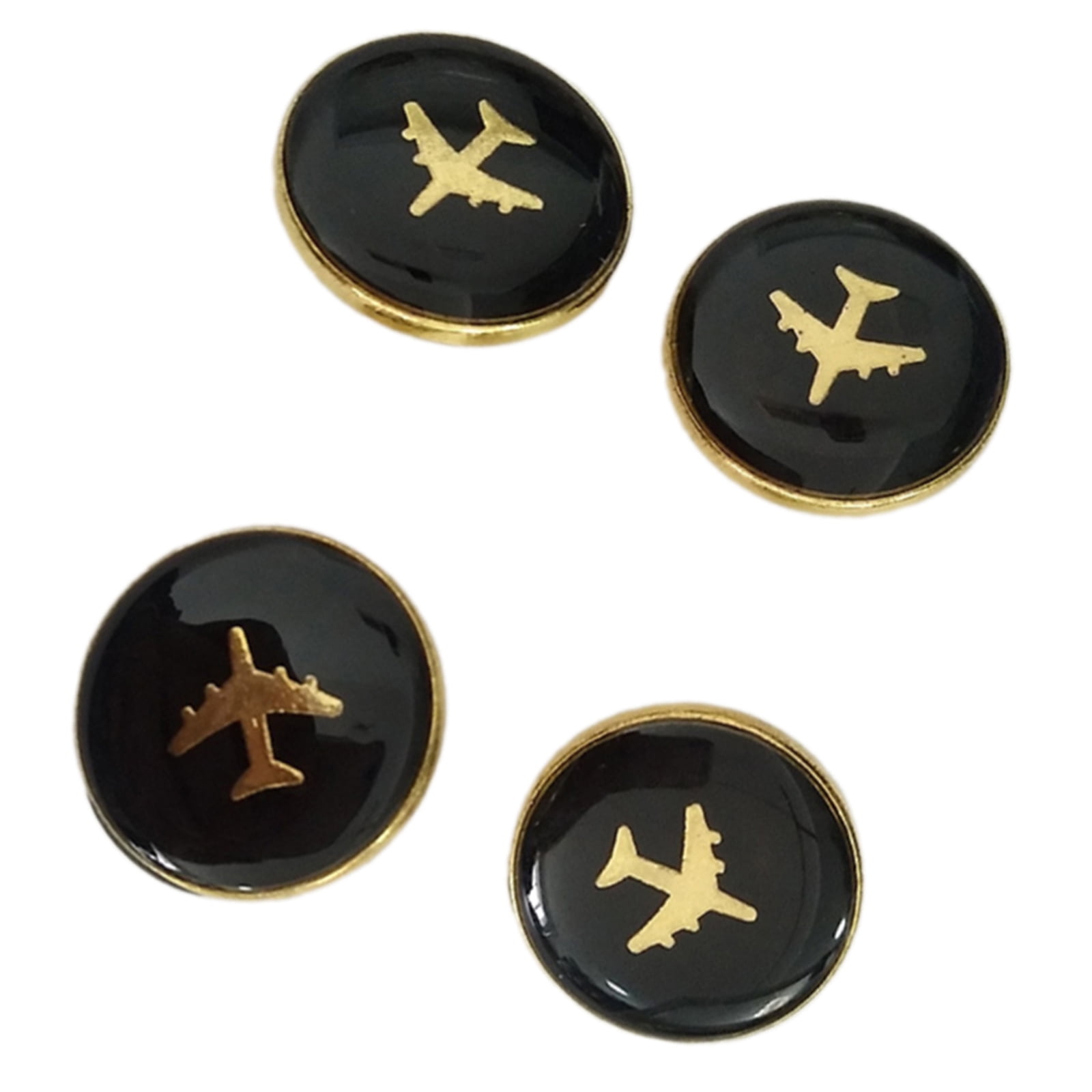 4 Pcs Airport Uniform Buttons Craft Buttons Alloy Dress Buttons Jackets ...