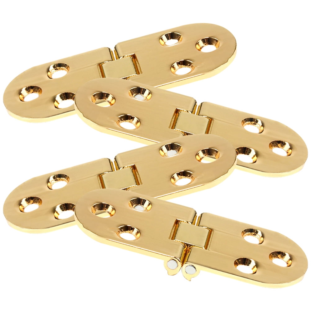 4 Pcs Alloy Clamshell Hinge Butler Tray Hinges Cabinet Hidden Door for ...