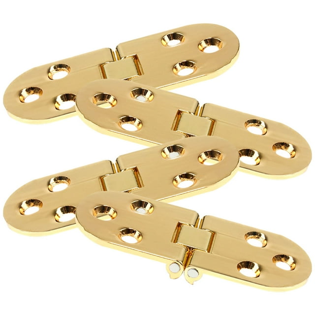 4 Pcs Alloy Clamshell Hinge Butler Tray Hinges Cabinet Hidden Door for ...