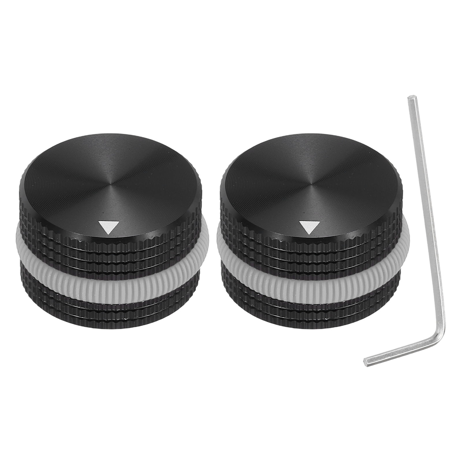 Uxcell 2Pcs Aluminium Potentiometer Knobs, Volume Audio Control Knobs ...
