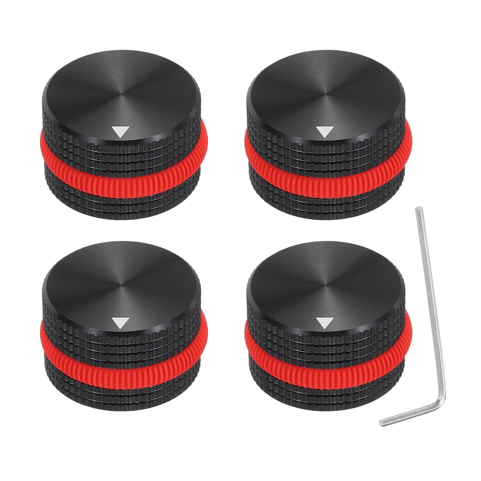 Uxcell 4Pcs Aluminium Potentiometer Knobs, Volume Audio Control Knobs ...