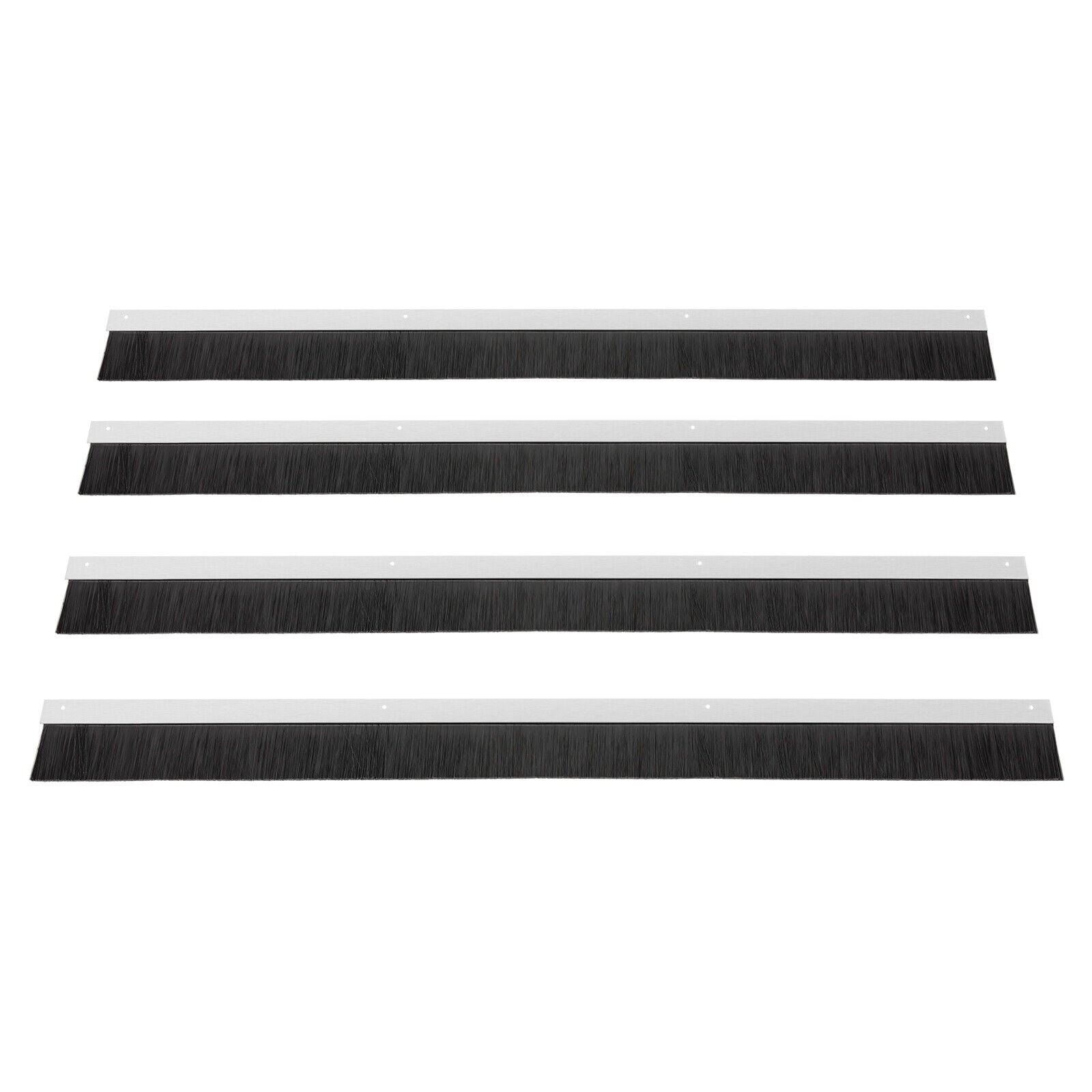 4 Pcs Aluminum Alloy Door Brush Sweep Seal Sliding Door Brush Seal ...