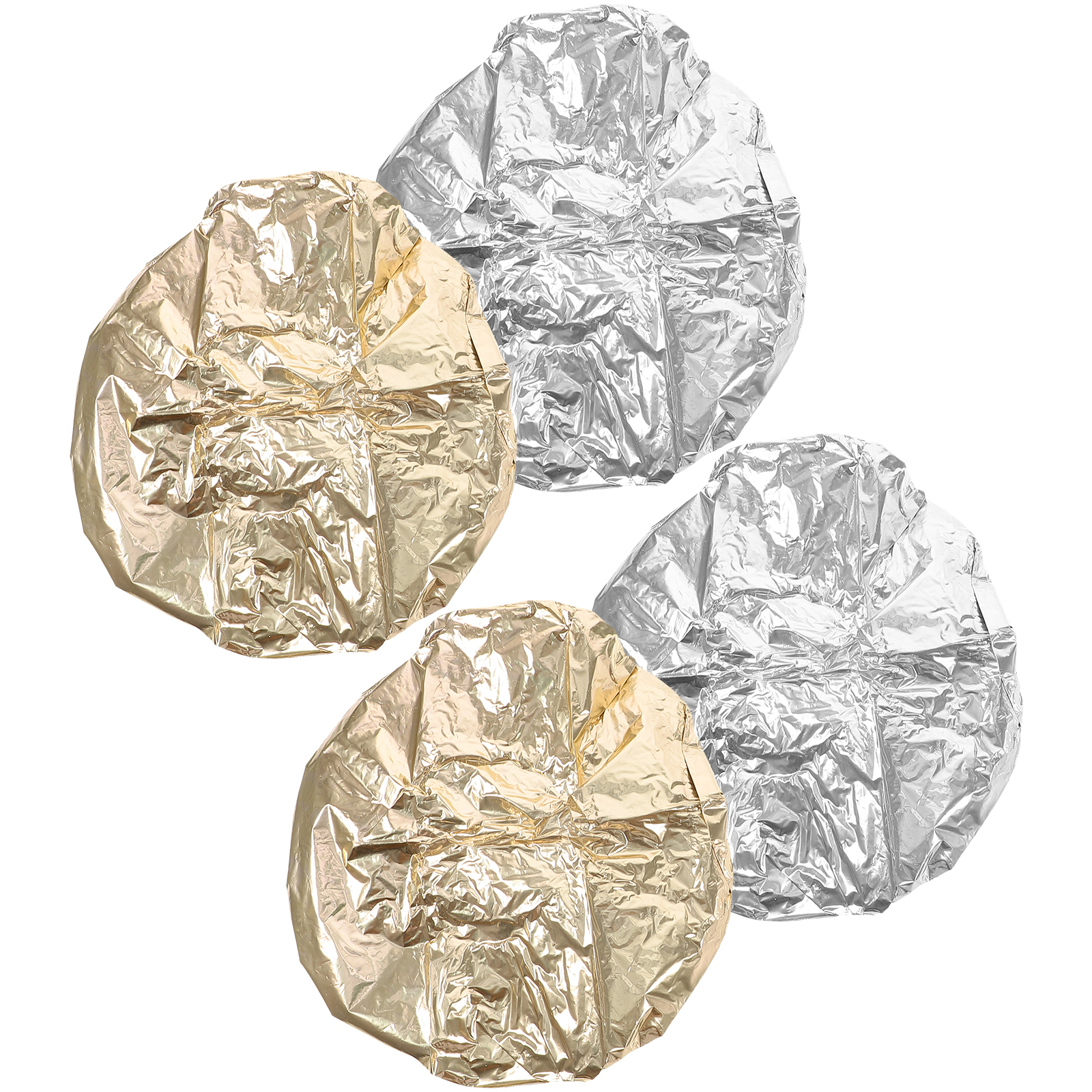 4 Pcs Aluminum Foil Cap Tin Wide Brim Ha Shower Caps Miss Women's ...