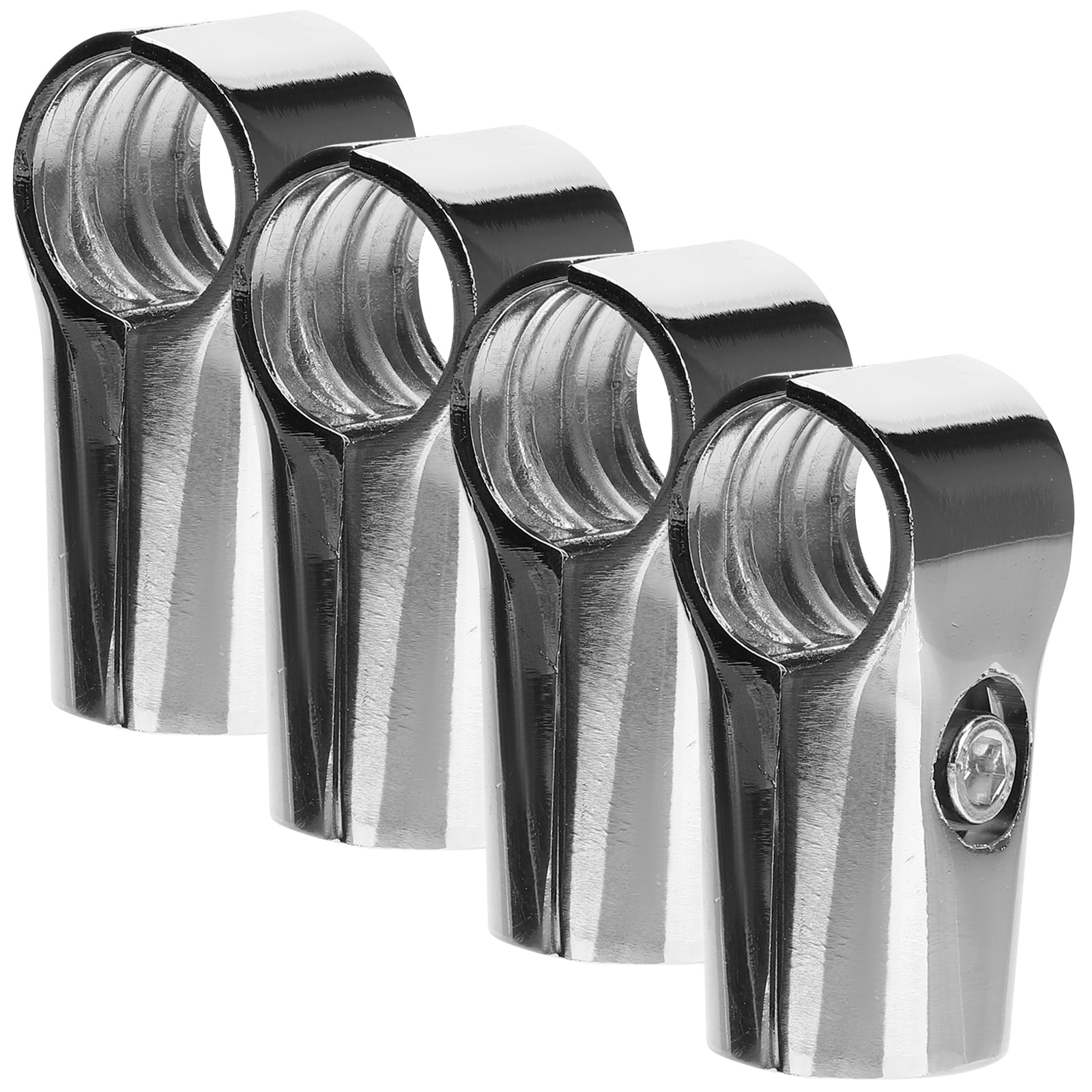 4 Pcs Aluminum Pipe Joint Closet Socket Rod Connector Combined End ...