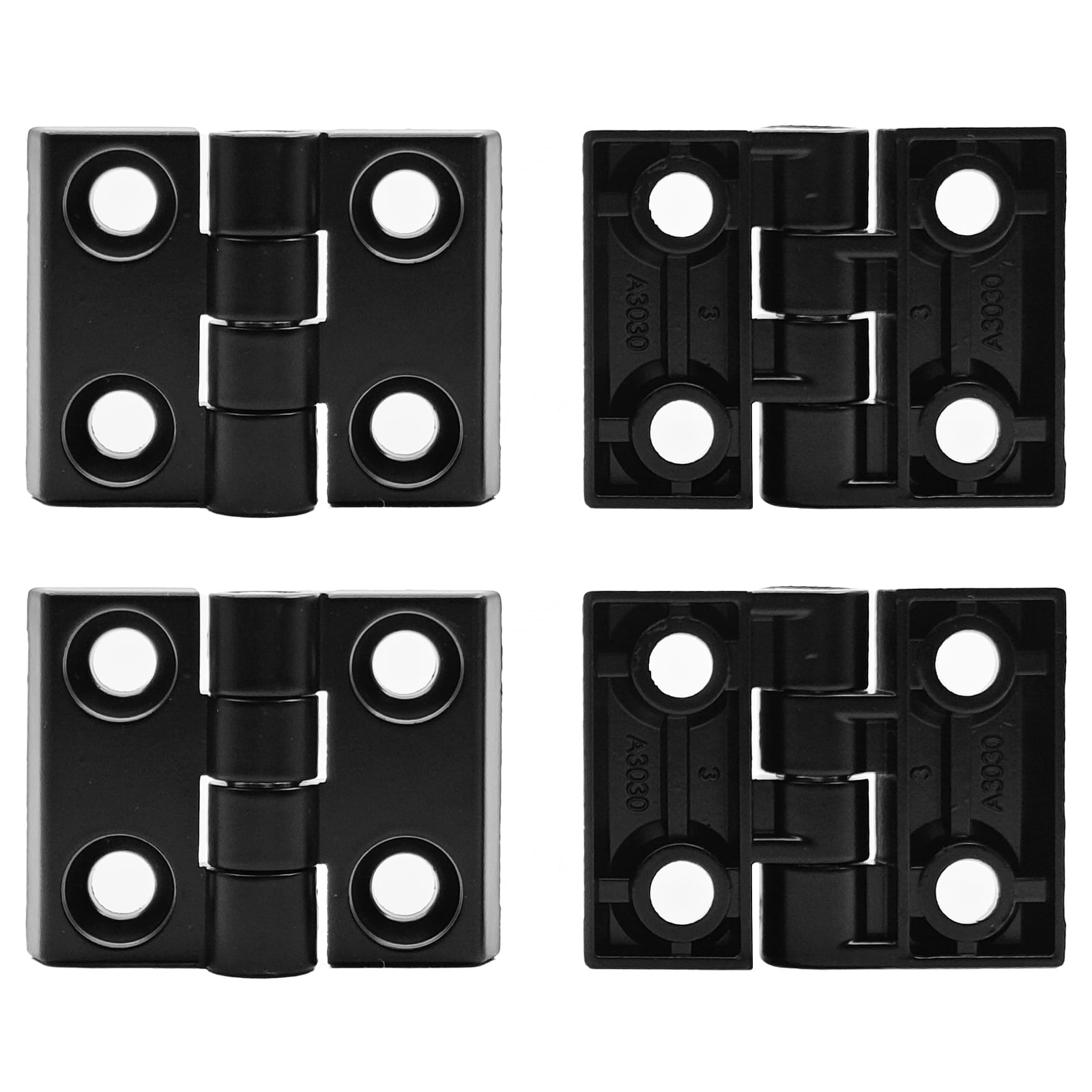 4 Pcs Aluminum Profile Hinge, Material Aluminum, Hole Spacing 30x24mm ...