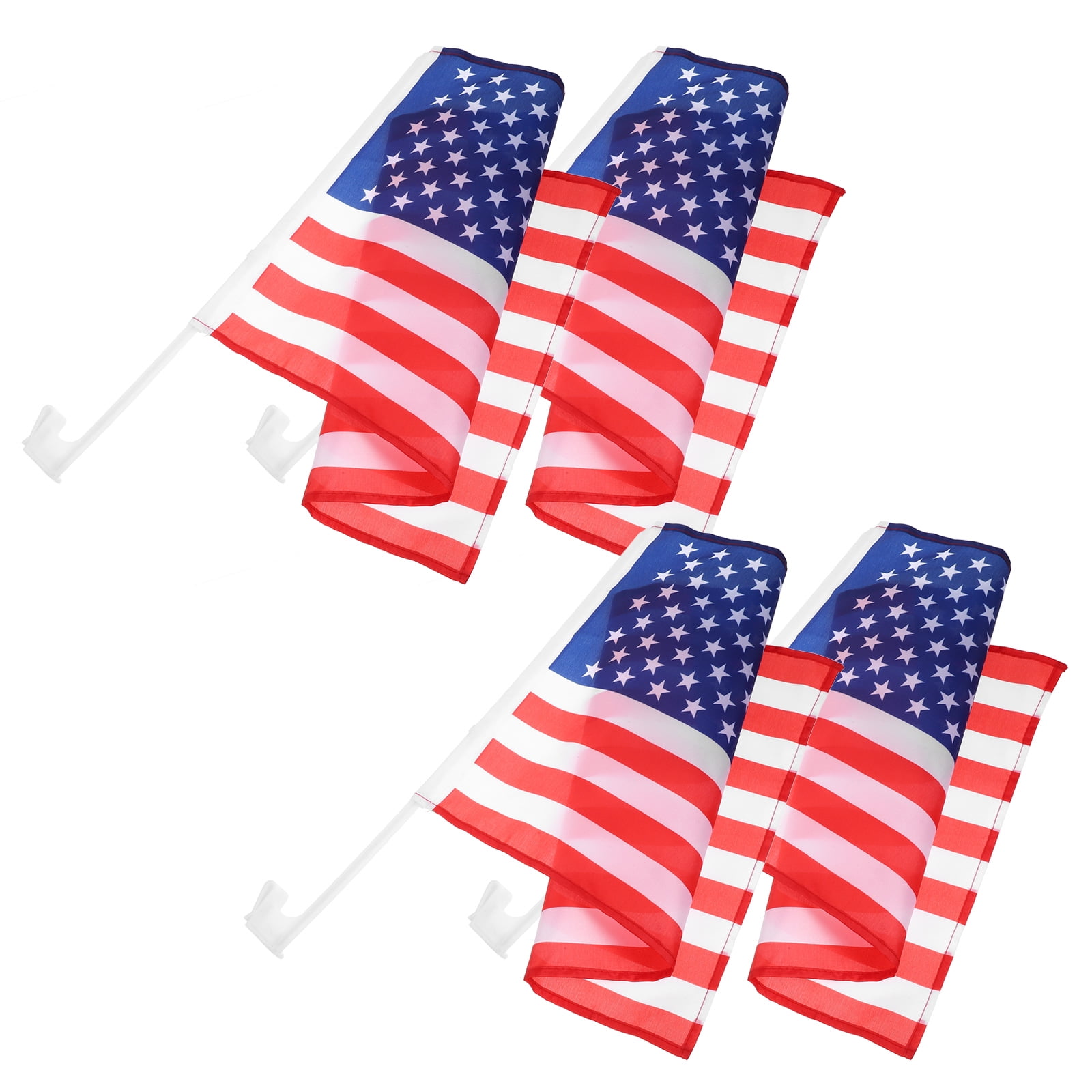 4 Pcs American Flag on Car Banner Flags American Car Flag Replacement ...