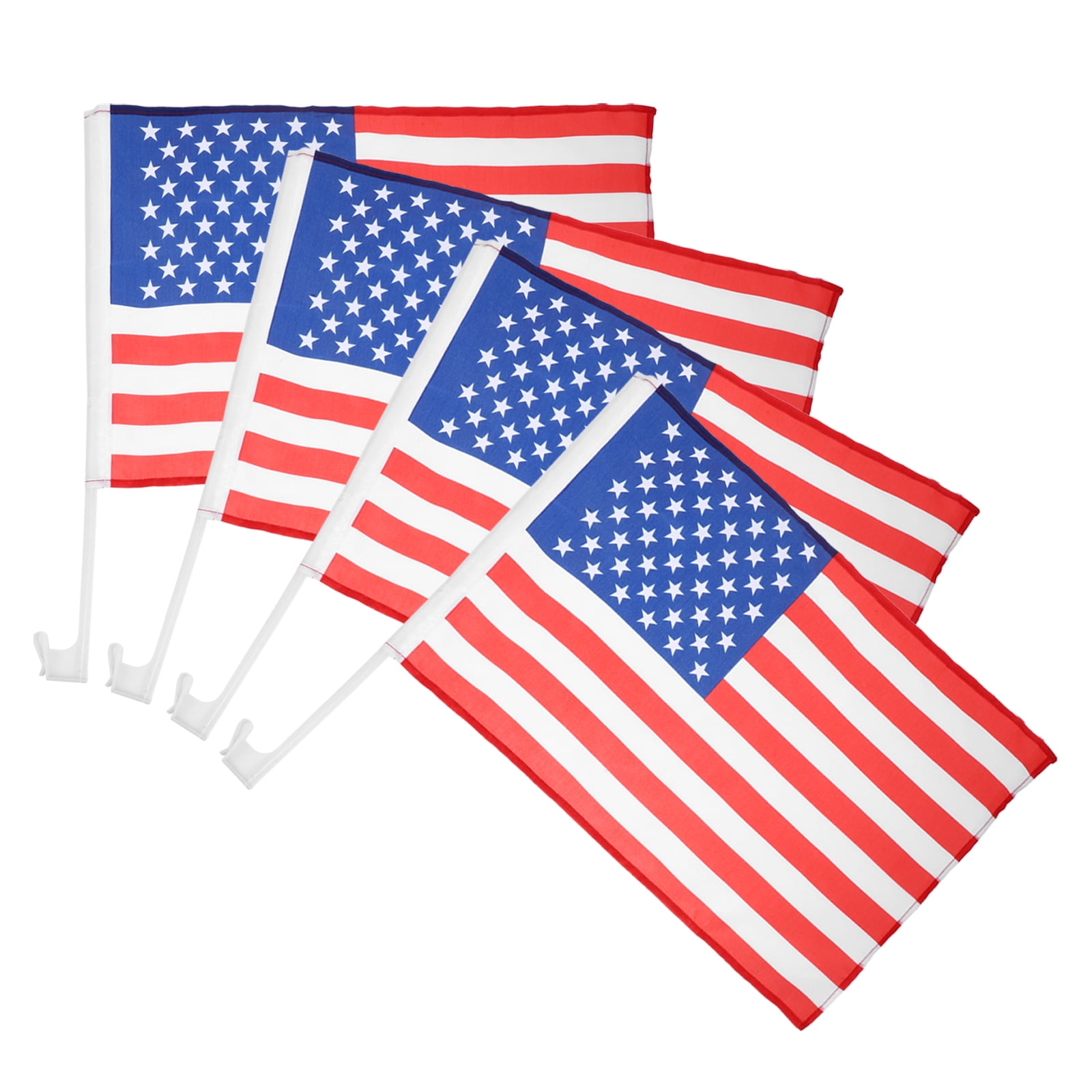 4 Pcs American Flag on Car Banner Flags Car Flags Flag for Car ...