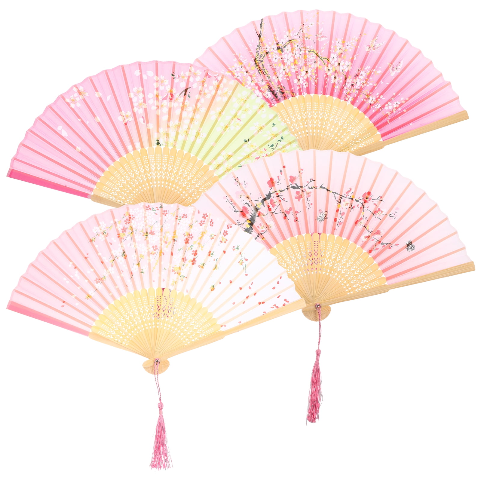 4 Pcs Ancient Fan Dance Party Prop Wedding Decore Decoration Handheld ...