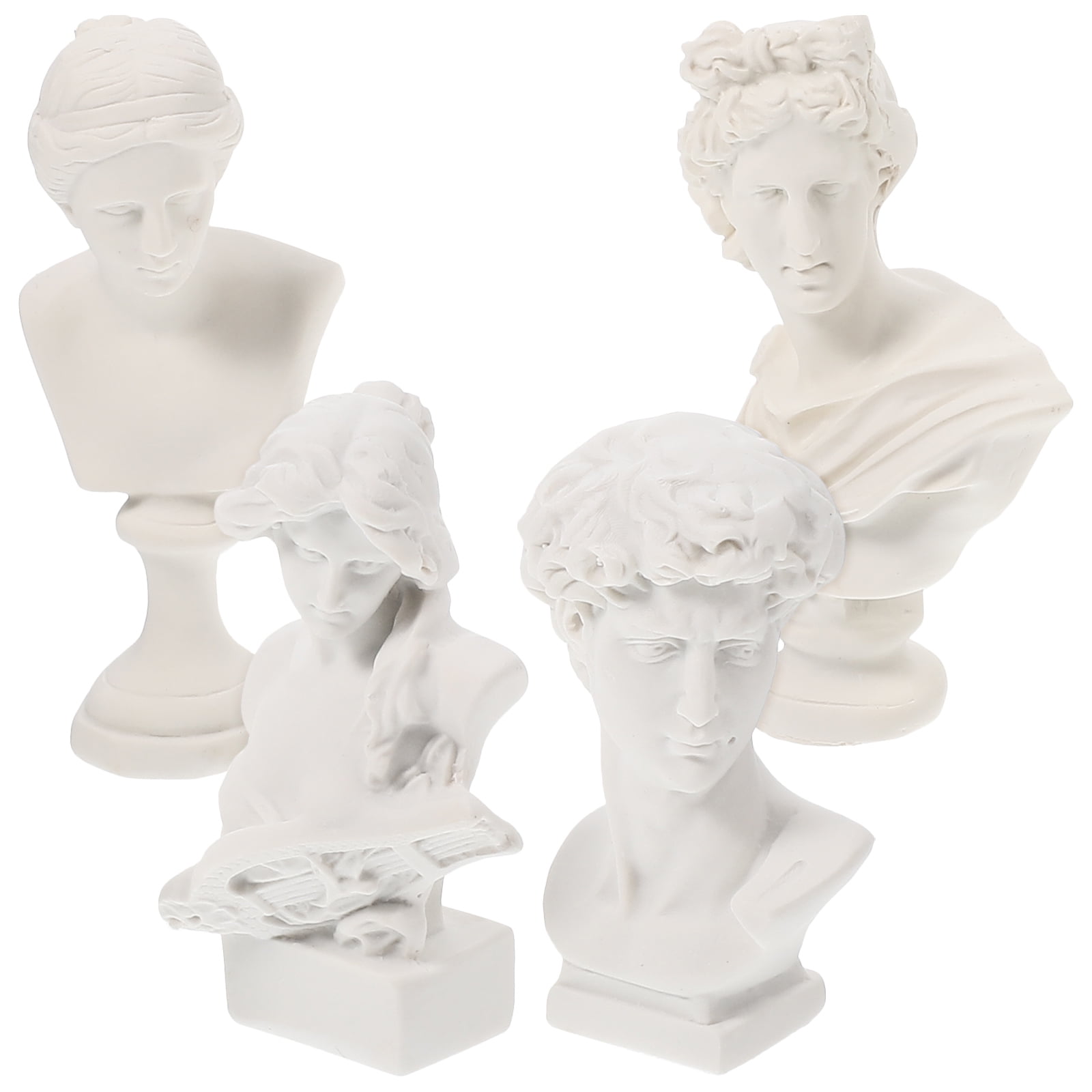 4 Pcs Ancient Roman Figurines Statue Decor Miniature Greek Sculptures ...