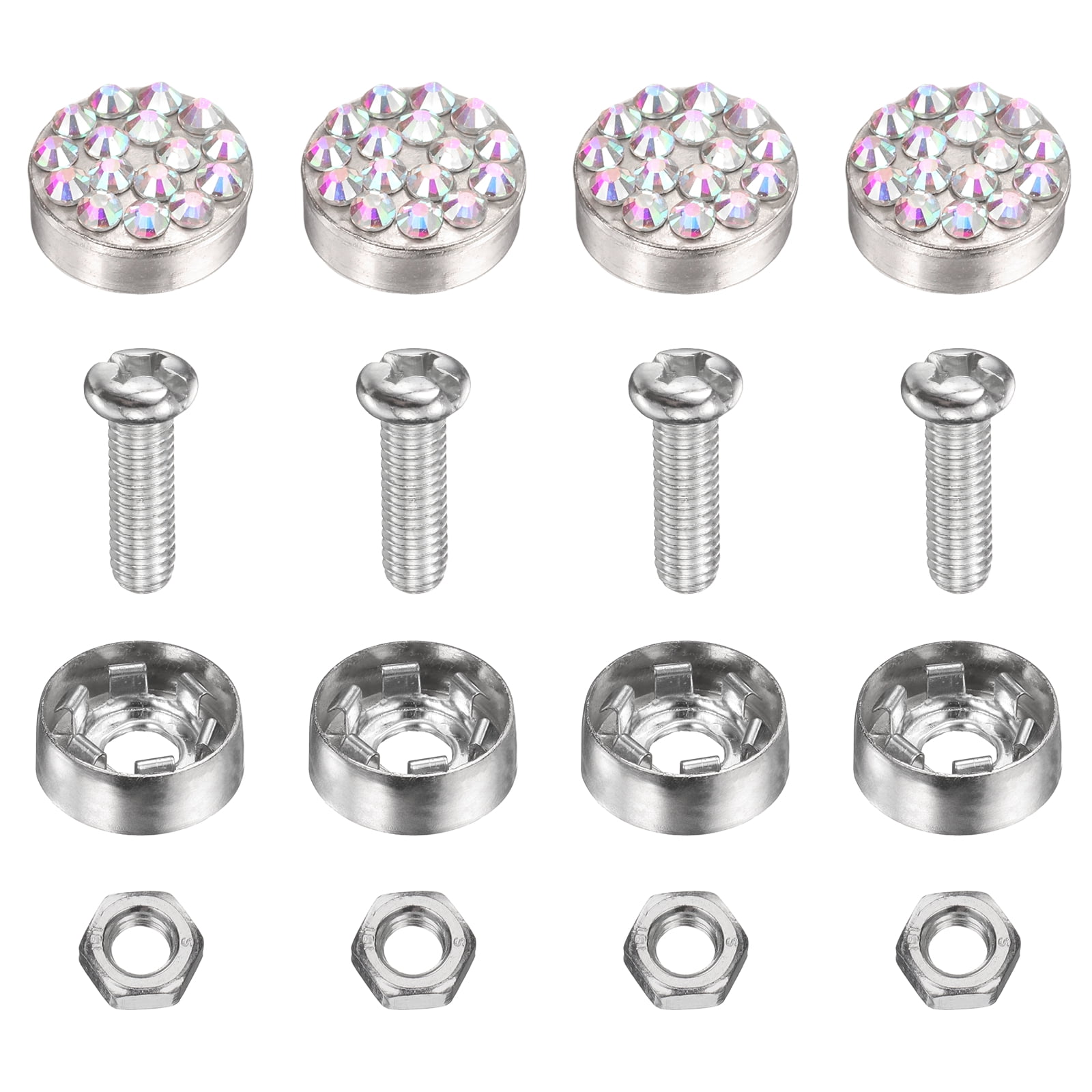 4 Pcs Anti Theft License Plate Screws Kits, Tag Plate Mounting Hardware ...