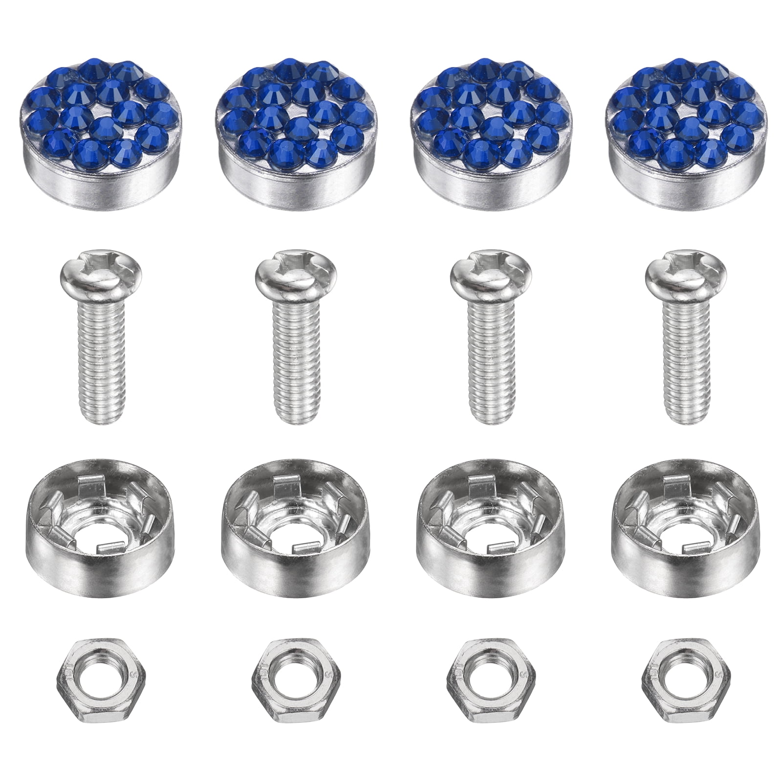 4 Pcs Anti Theft License Plate Screws Kits, Tag Plate Mounting Hardware ...