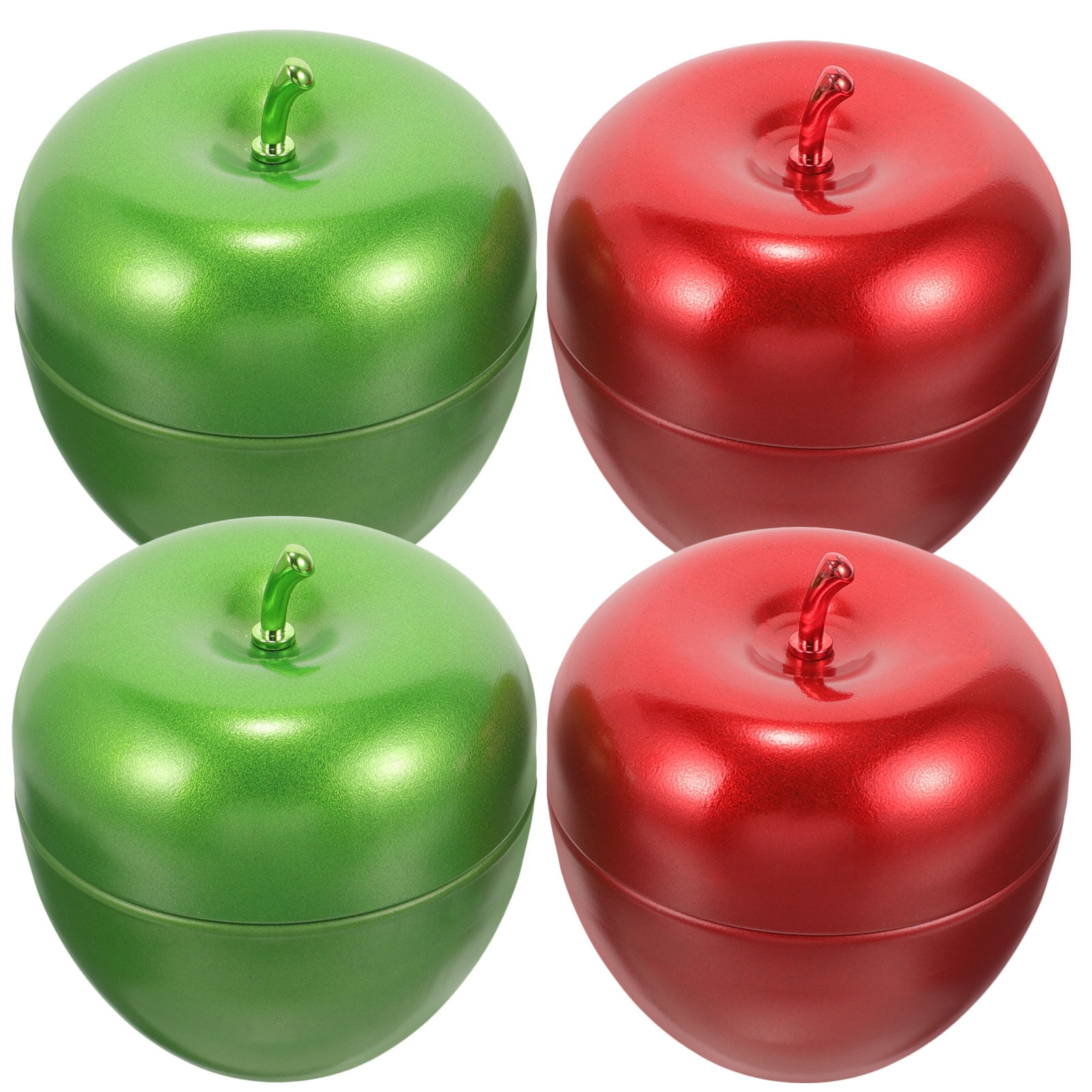 4 Pcs Apple Containers Food Containers Tea Can Glass Box Gift Jar 7.5x7 ...
