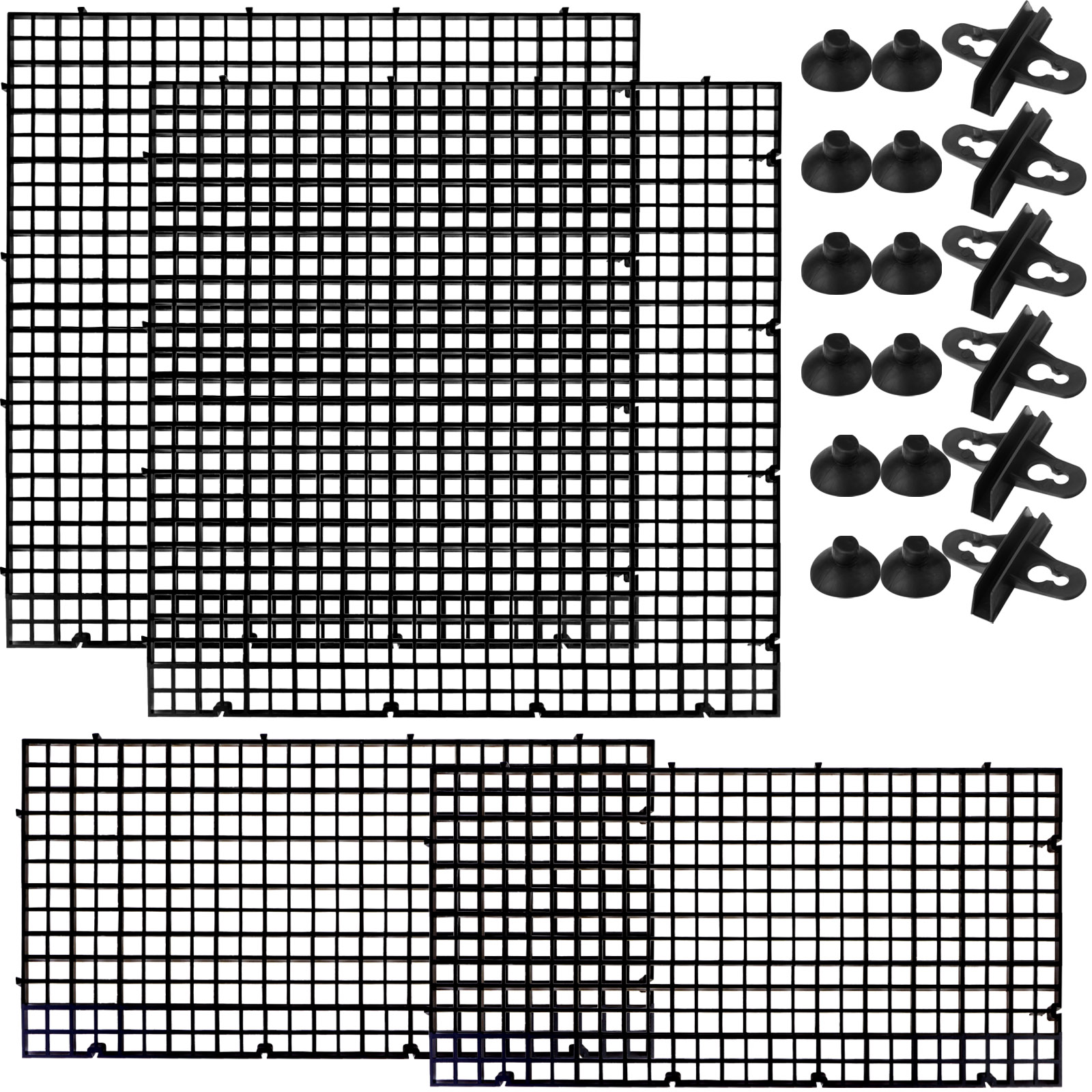4 Pcs Aquarium Grid Divider Tray Egg Crate Grid Louvre,12x12 inch ...
