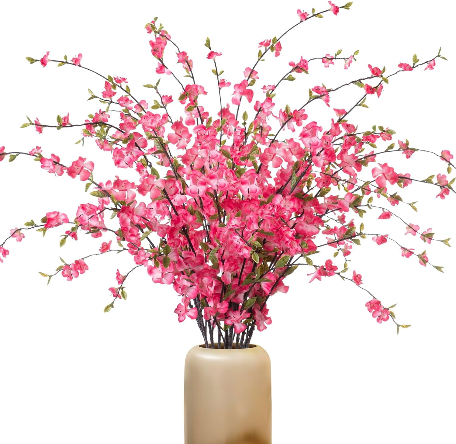 4 Pcs Artificial Cherry Blossom Flower,Faux Cherry Flowers 39 Inch ...