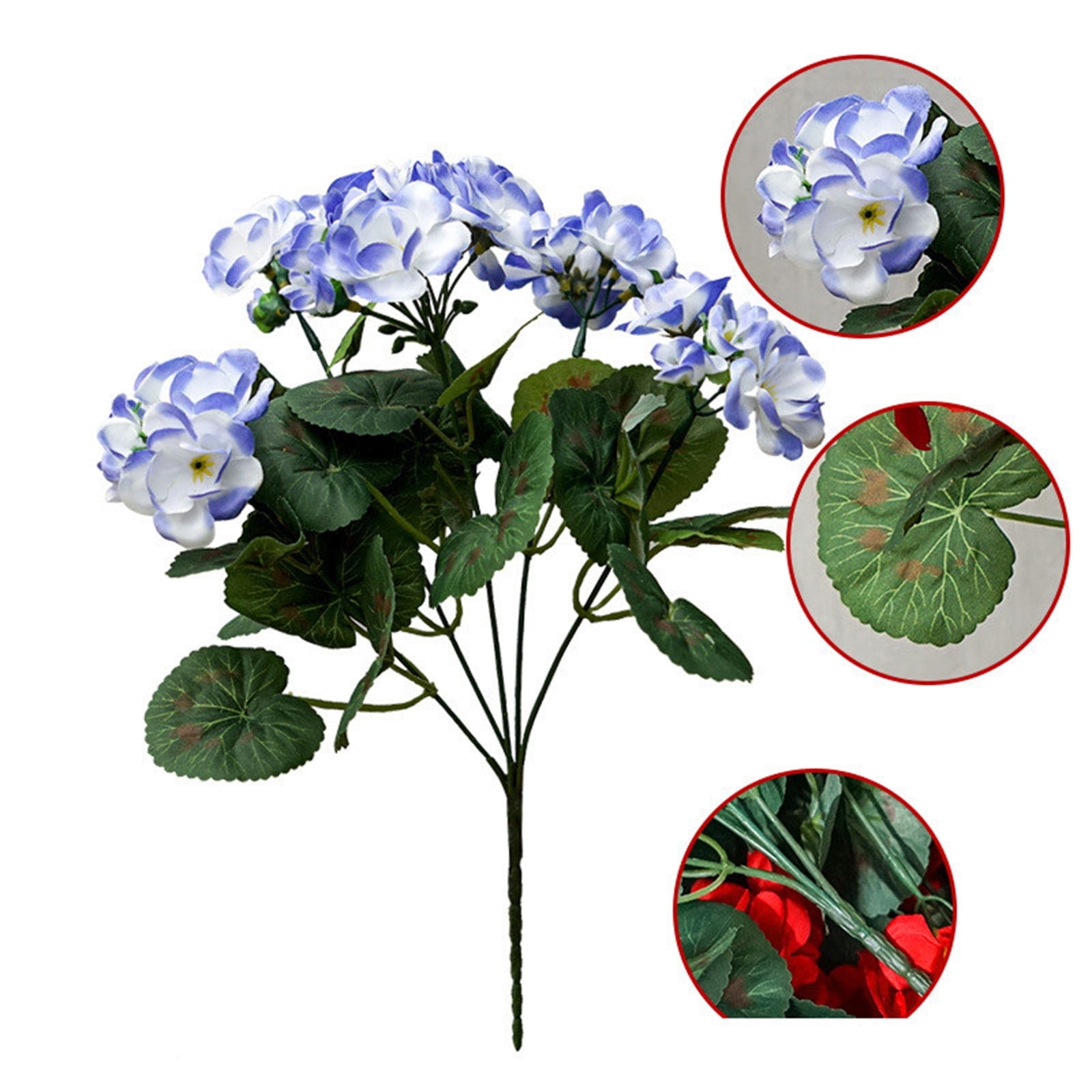 4 Pcs Artificial Geranium Flowers for Outdoors Silk Geraniums Flowers ...