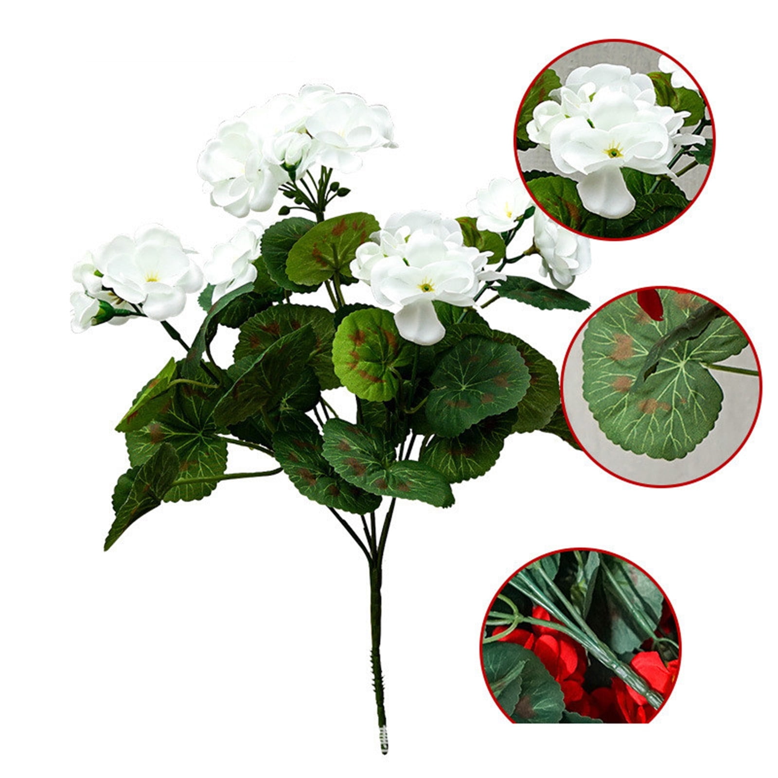 4 Pcs Artificial Geranium Flowers for Outdoors Silk Geraniums Flowers ...