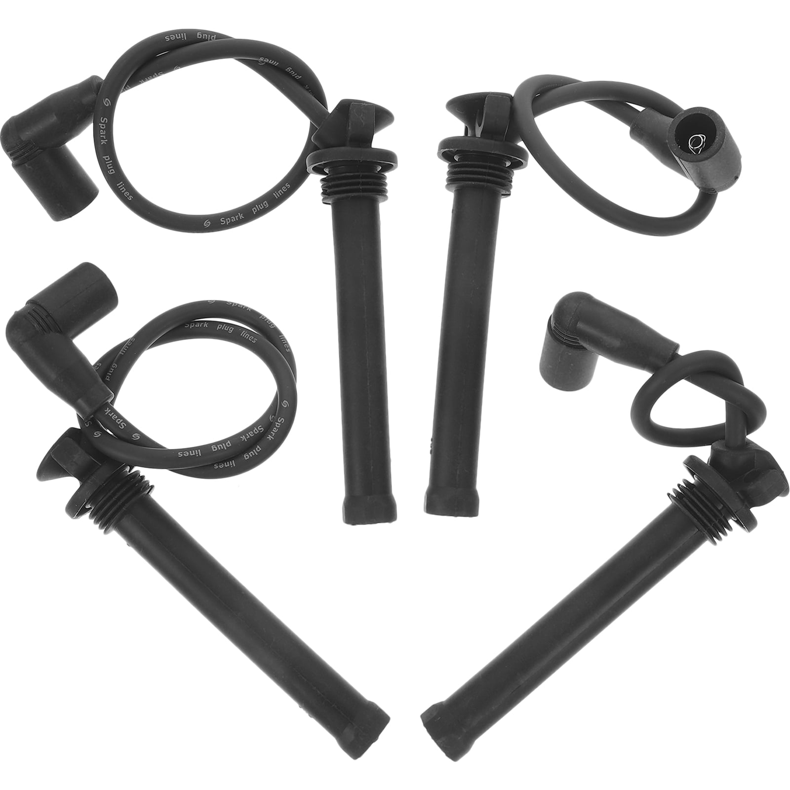 4 Pcs Auto Parts Ignition Wires Electric Spark Plugs and Plastic ...