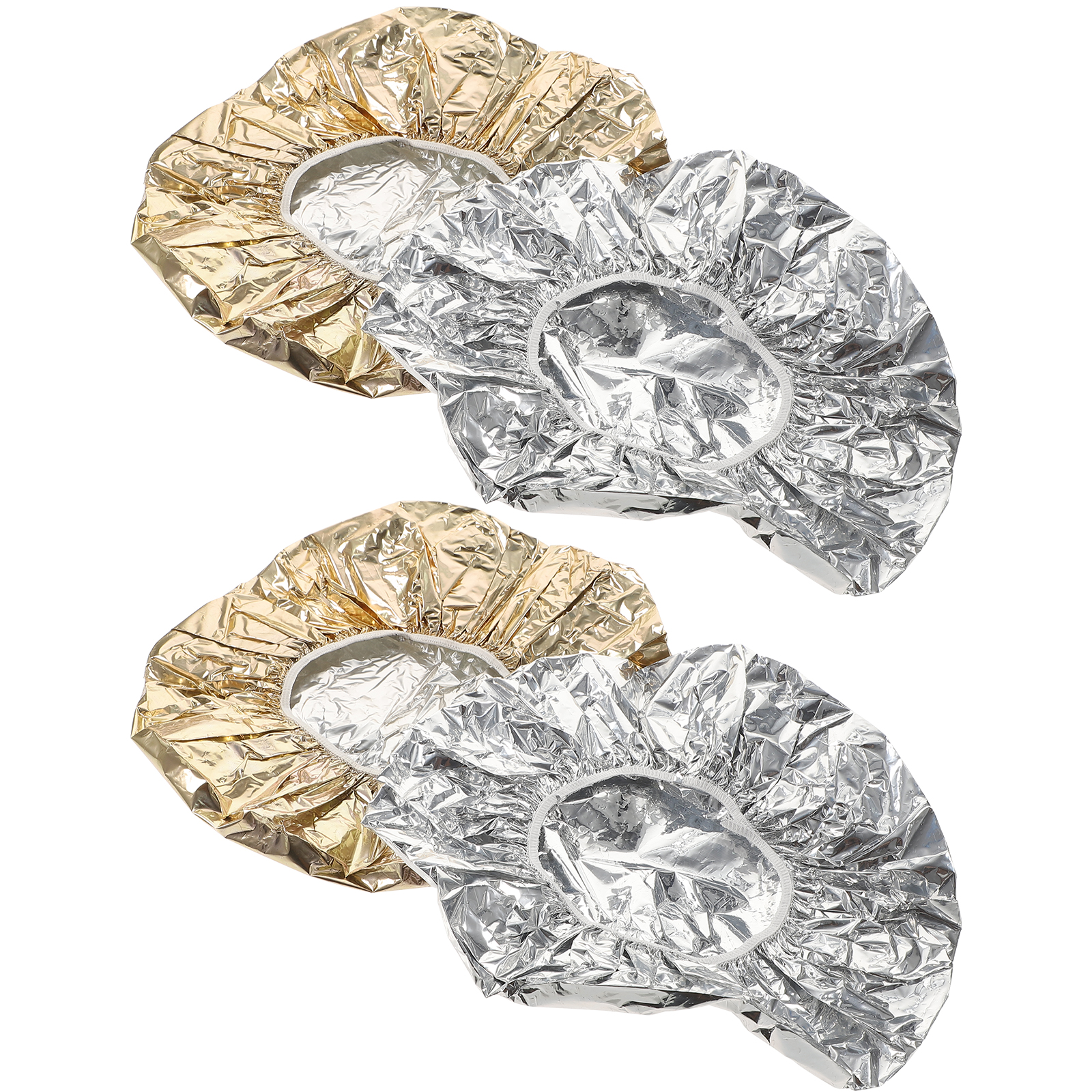 4 Pcs Bald Cap Aluminum Foil Cap Hair Processing Hats Women's 30.00X30 ...