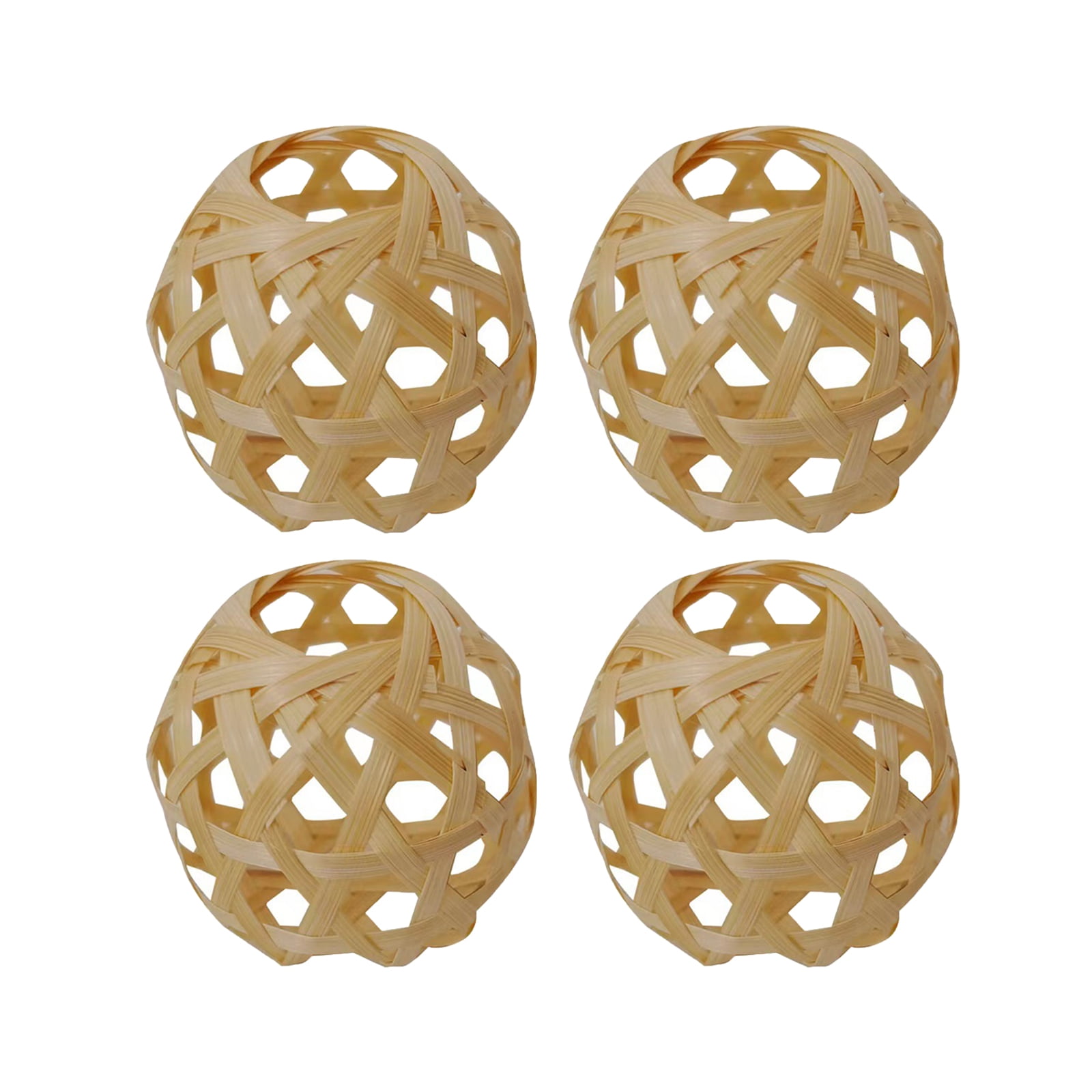 4 Pcs Bamboo Lampshade Pendant Light Replacement Ceiling Fan Covers ...