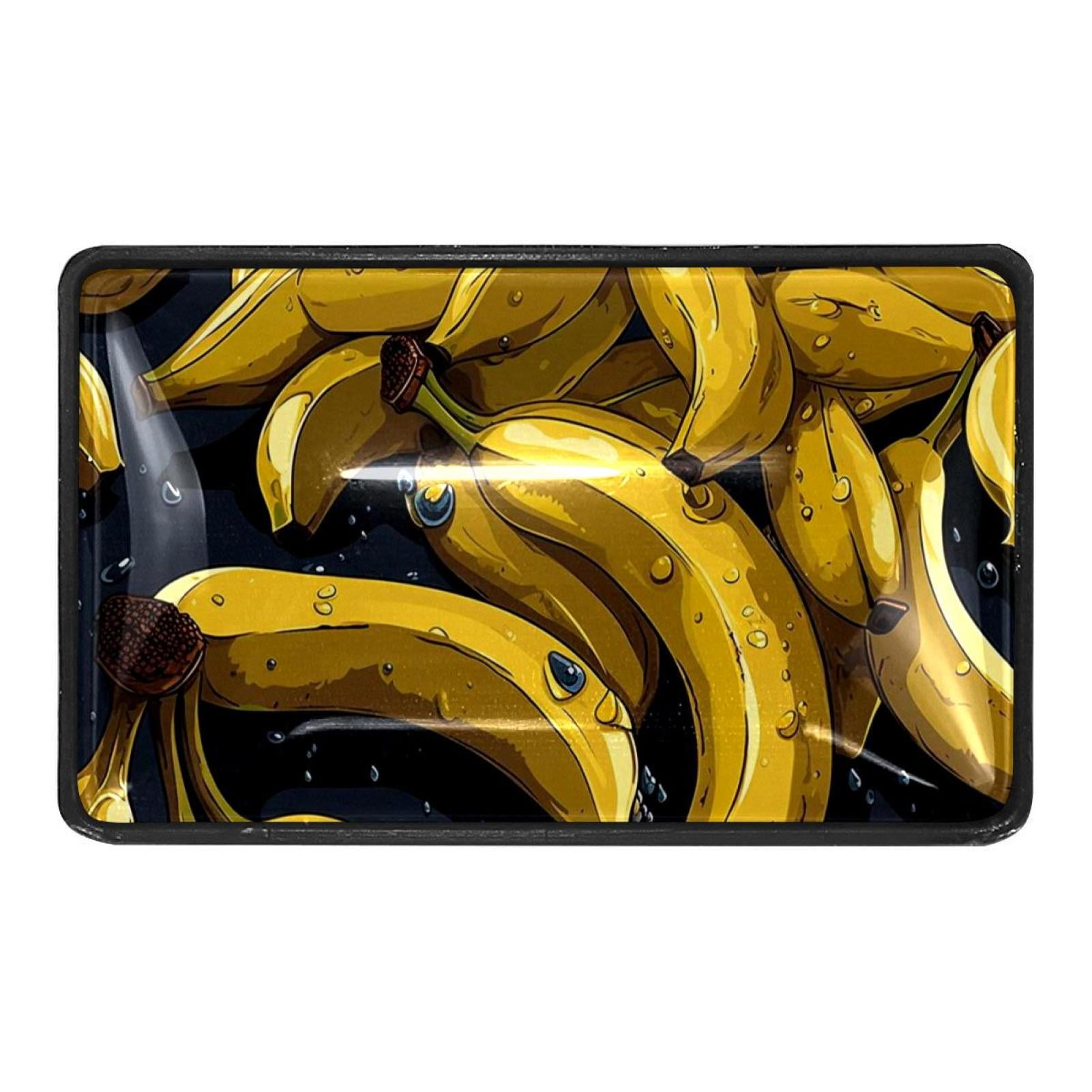 4 Pcs Banana Fruit and Leave Crystal Glass Drawer Knob Pull Handle ...