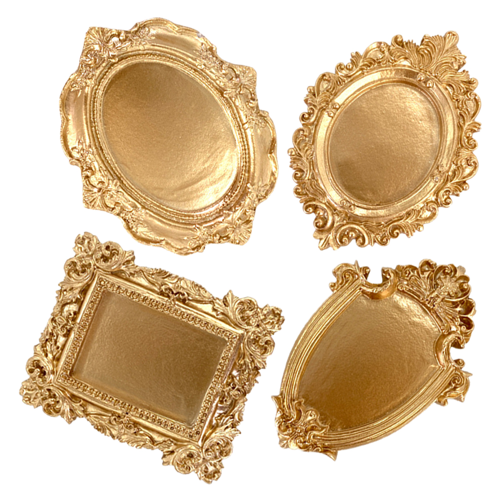 4 Pcs Baroque Tray Lamp Decoration Ceiling European Style Photo Frame ...
