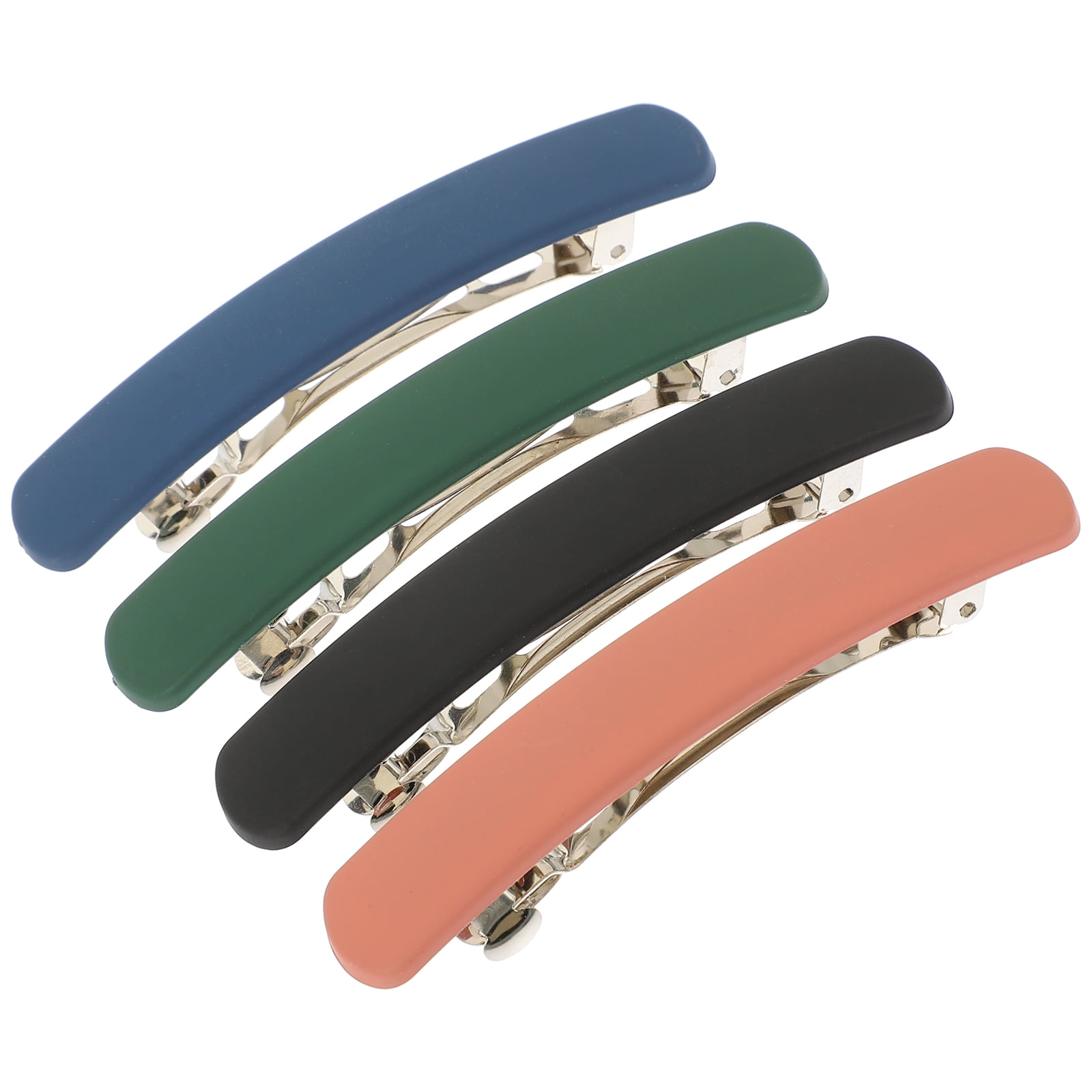 WRISTBIQUE Hair Accessories Black Plastic 4Pcs 3.5x0.6In - Walmart.com