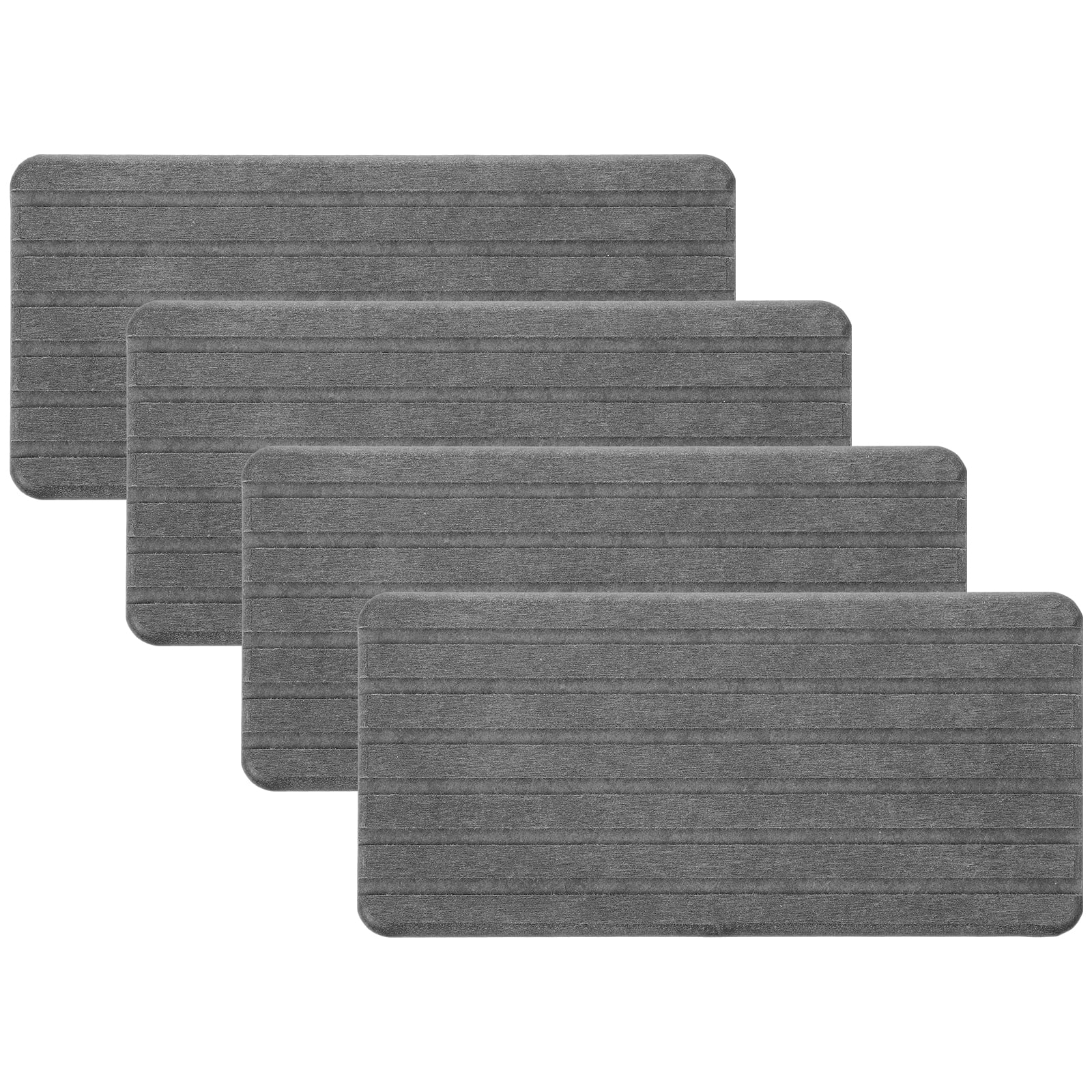 ONAPARTER 4 Pcs Bathroom Wash Diatomaceous Earth Absorbent Mat Flatware ...