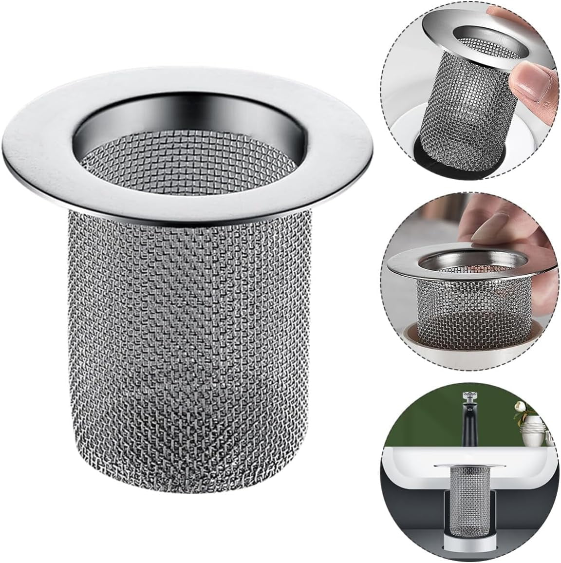 4 Pcs Bathtub Drain Cover, Filter Shower Hair Catcher, Bathroom Sink ...