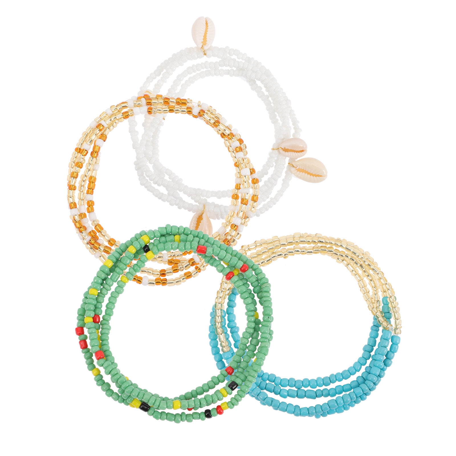 4 Pcs Bead Beach Waist Chain African Beads Miss Glass - Walmart.com