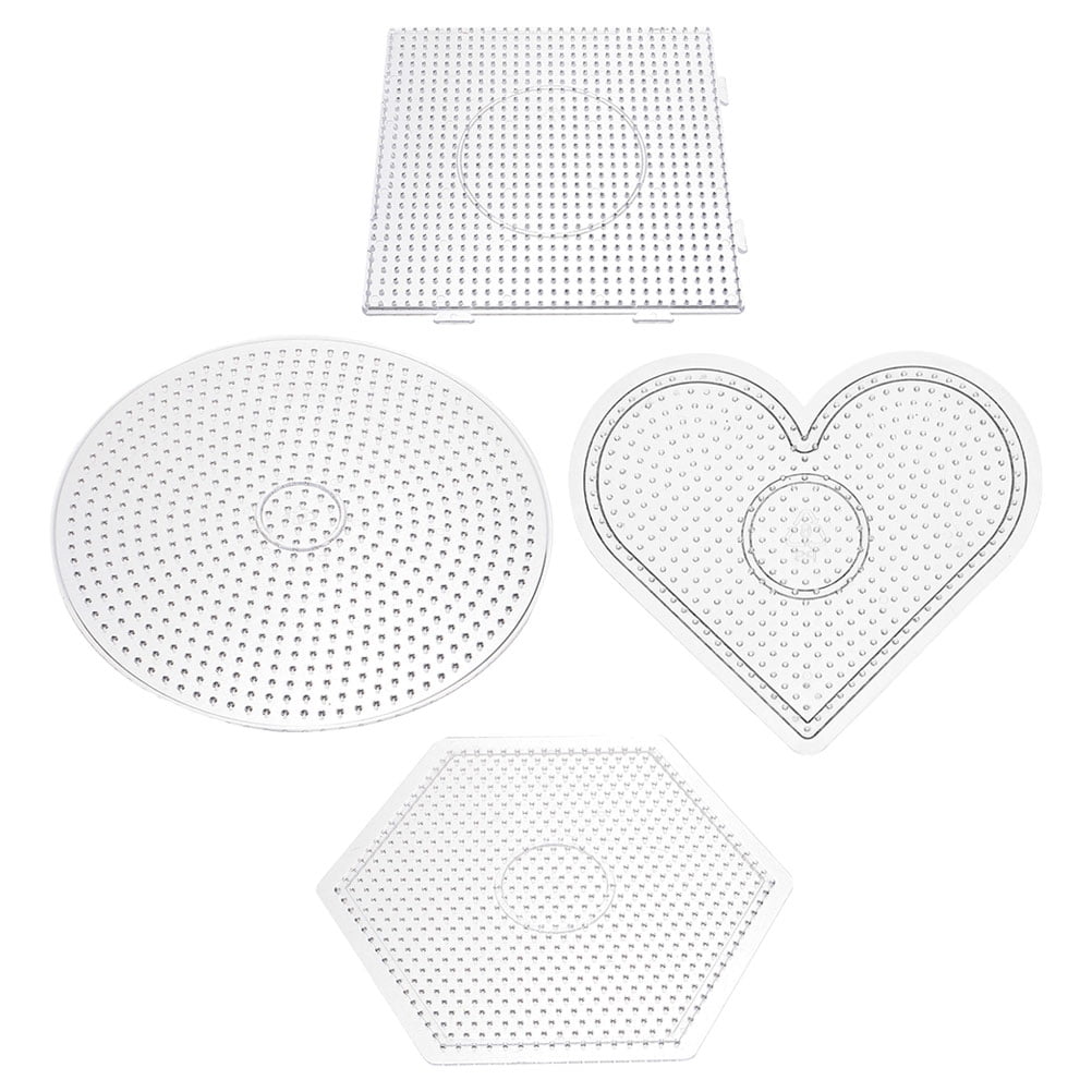 4 Pcs Bean Puzzle Template Peg Board Square Pieces Fuse Child - Walmart.com