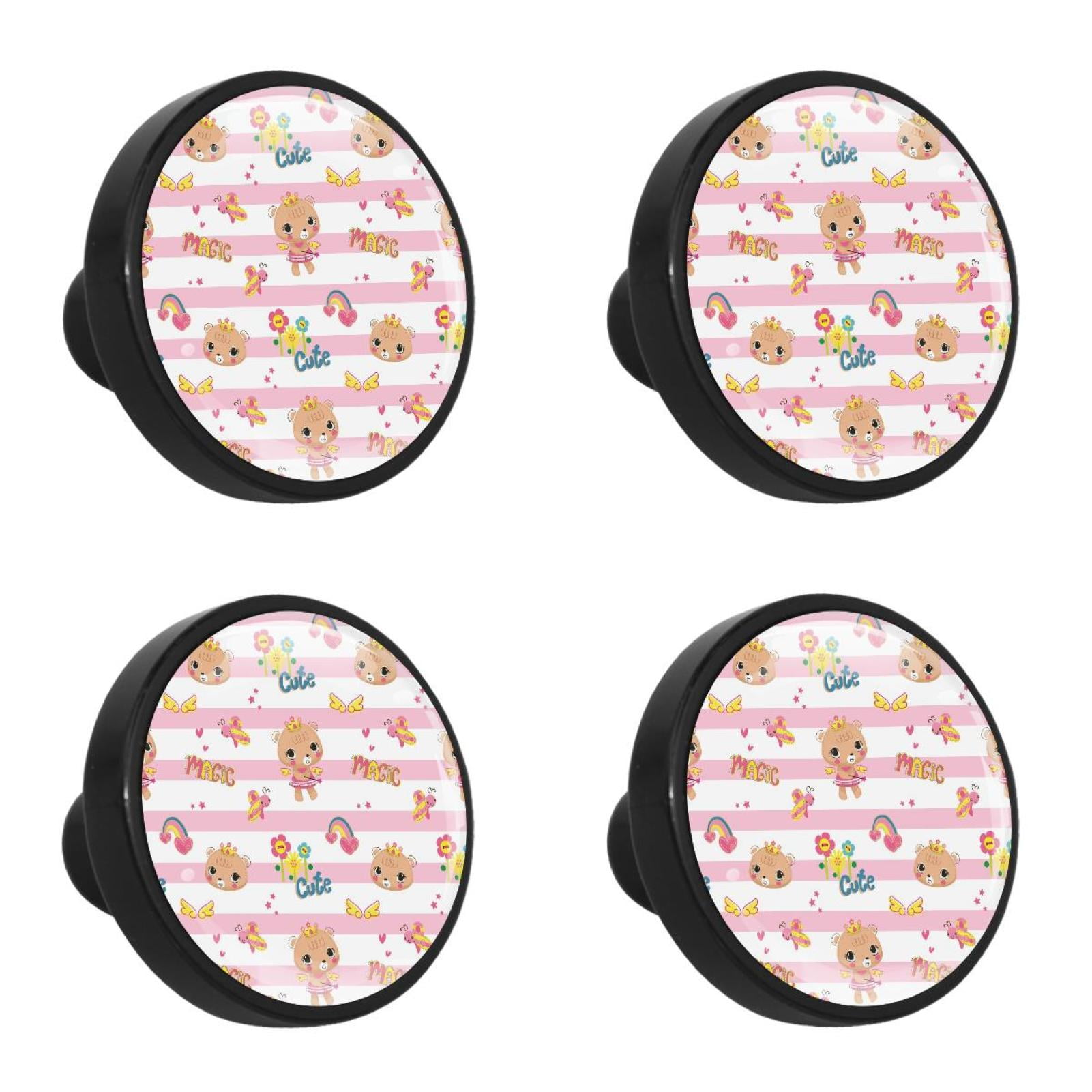 4 Pcs Bear Knobs for Kitchen Cabinet Cupboard Dresser Bookcase Drawer ...