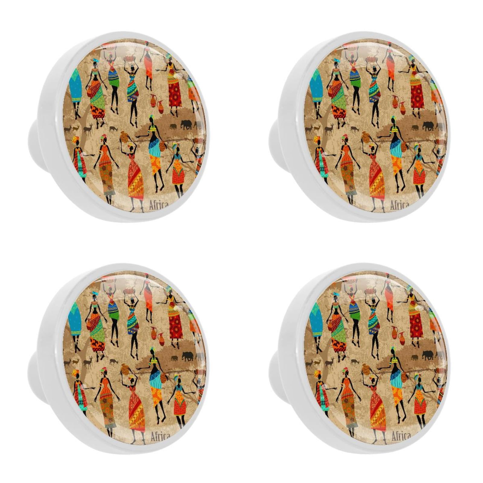 4 Pcs Beautiful African Women Knobs for Kitchen Cabinet Cupboard ...