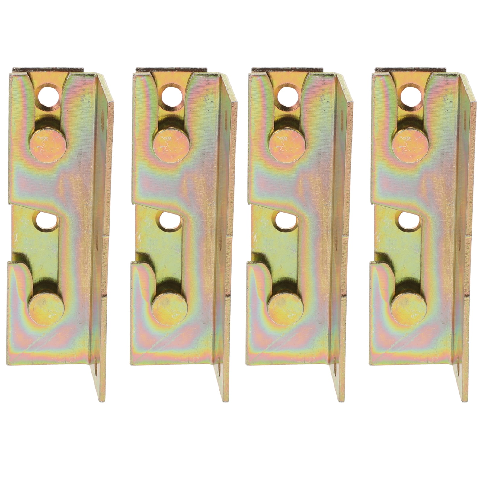 4pcs Bed Rail Mounting Brackets for Wood Bed Frame Connectors and ...