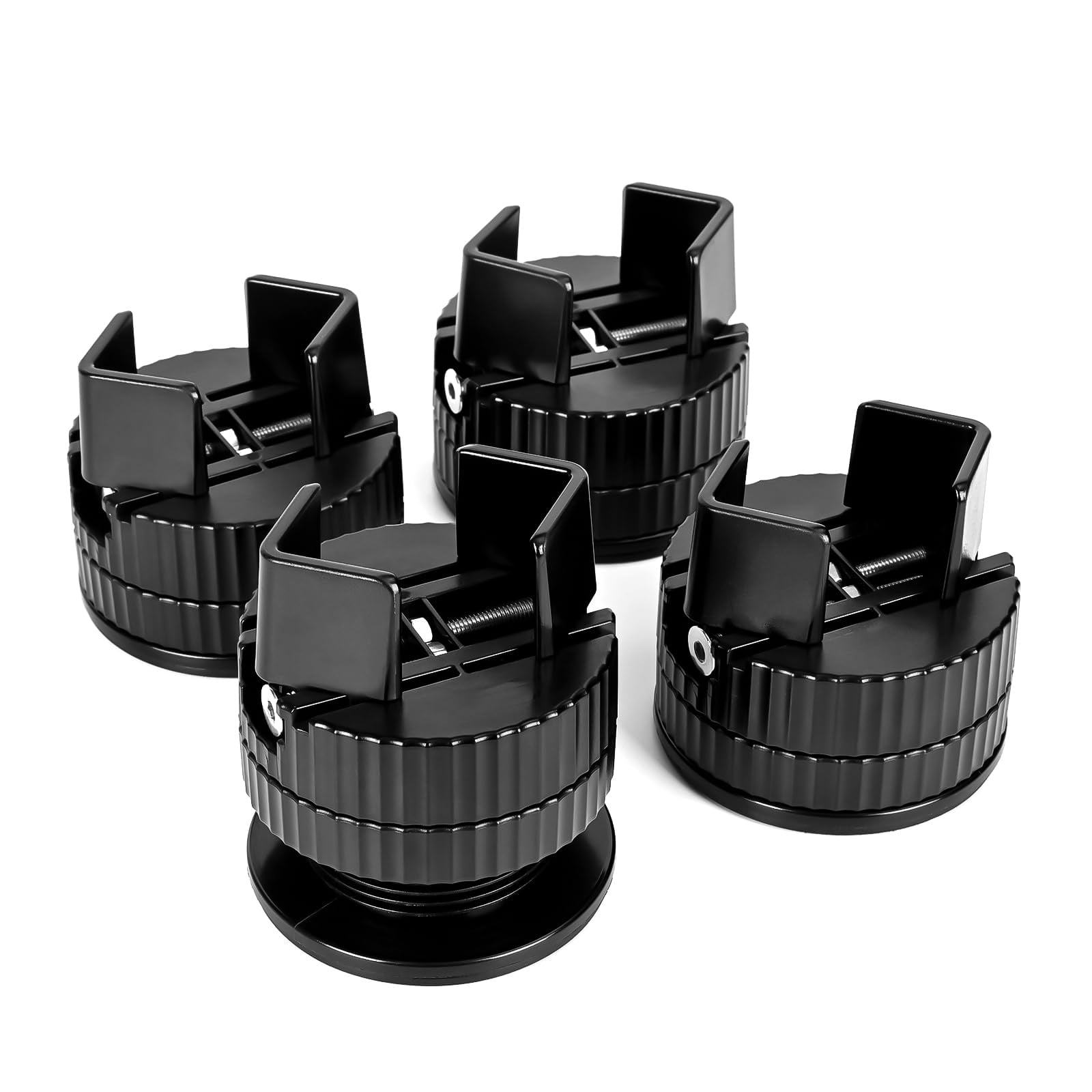 4 Pcs Bed Risers with Fine Tuning Adjustable Clamp, Durable Furniture ...