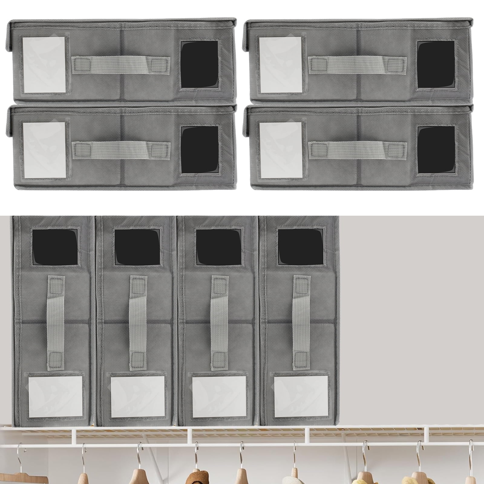 4 Pcs Bed Sheet Organizers and Storage Foldable Sheet Set Organizer ...