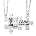 4 Pcs Best Friends Friendship BFF Necklaces Keychain Set Puzzle ...