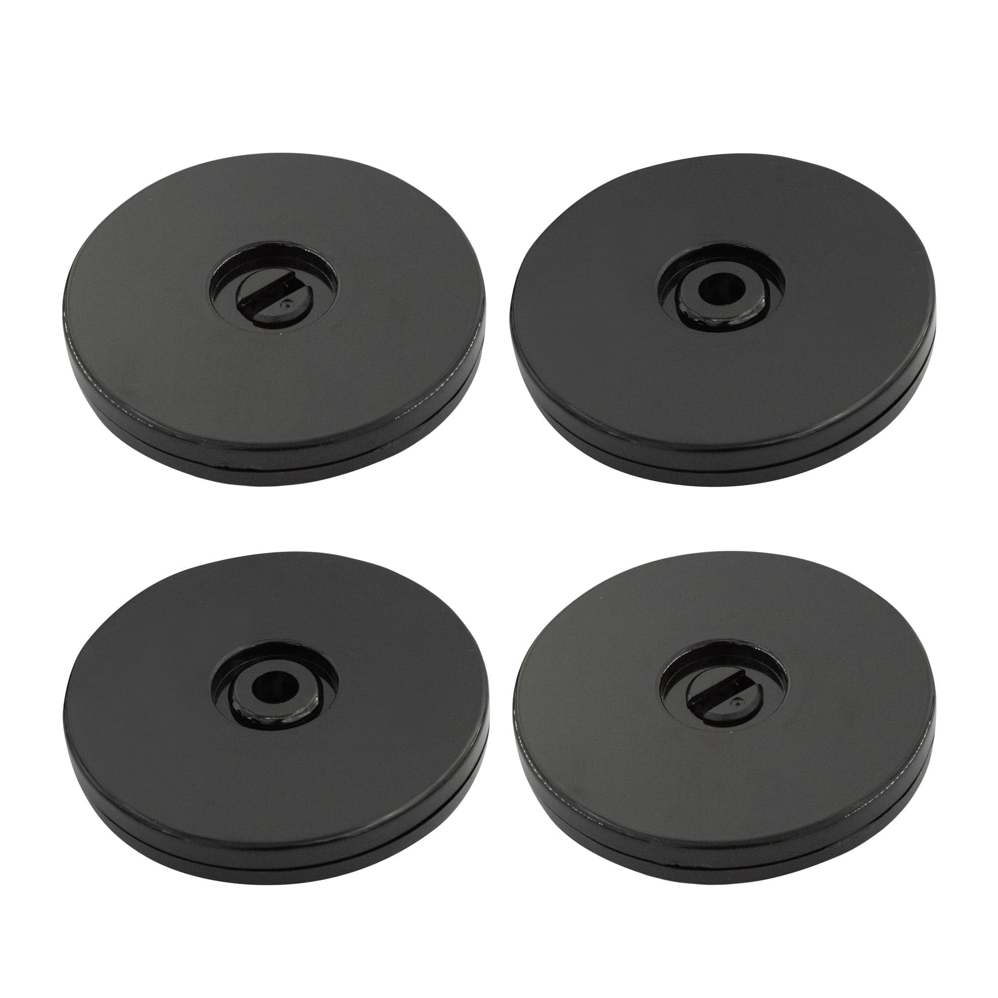 4 Pcs Black 3 inch Acrylic Lazy Susan Rotating Turntable Organizer ...