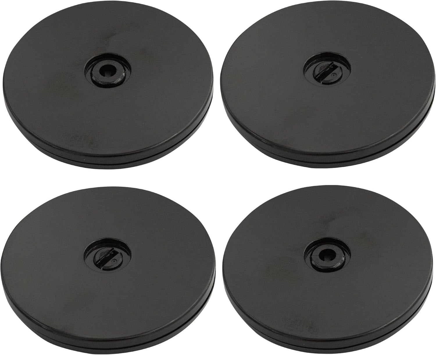 4 Pcs Black 4 inch Acrylic Lazy Susan Rotating Turntable Organizer ...