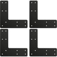 4 Pcs Black Alloy Steel Post to Beam L Shape Connector, 10*10 Inch ...