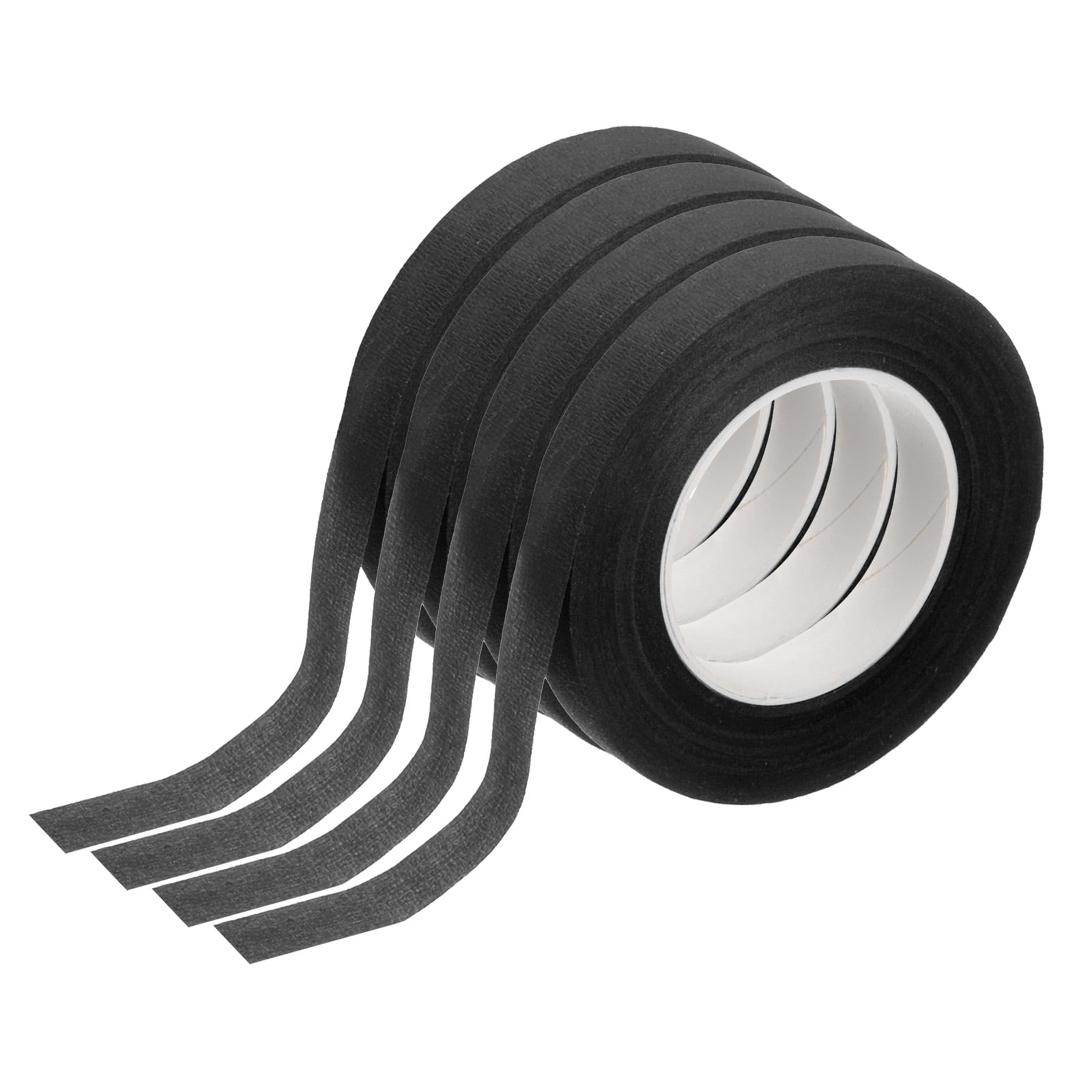 4 Pcs Black Floral Tape 1/2" x 29.5 Yards Florist Wrap Adhesive Tape ...