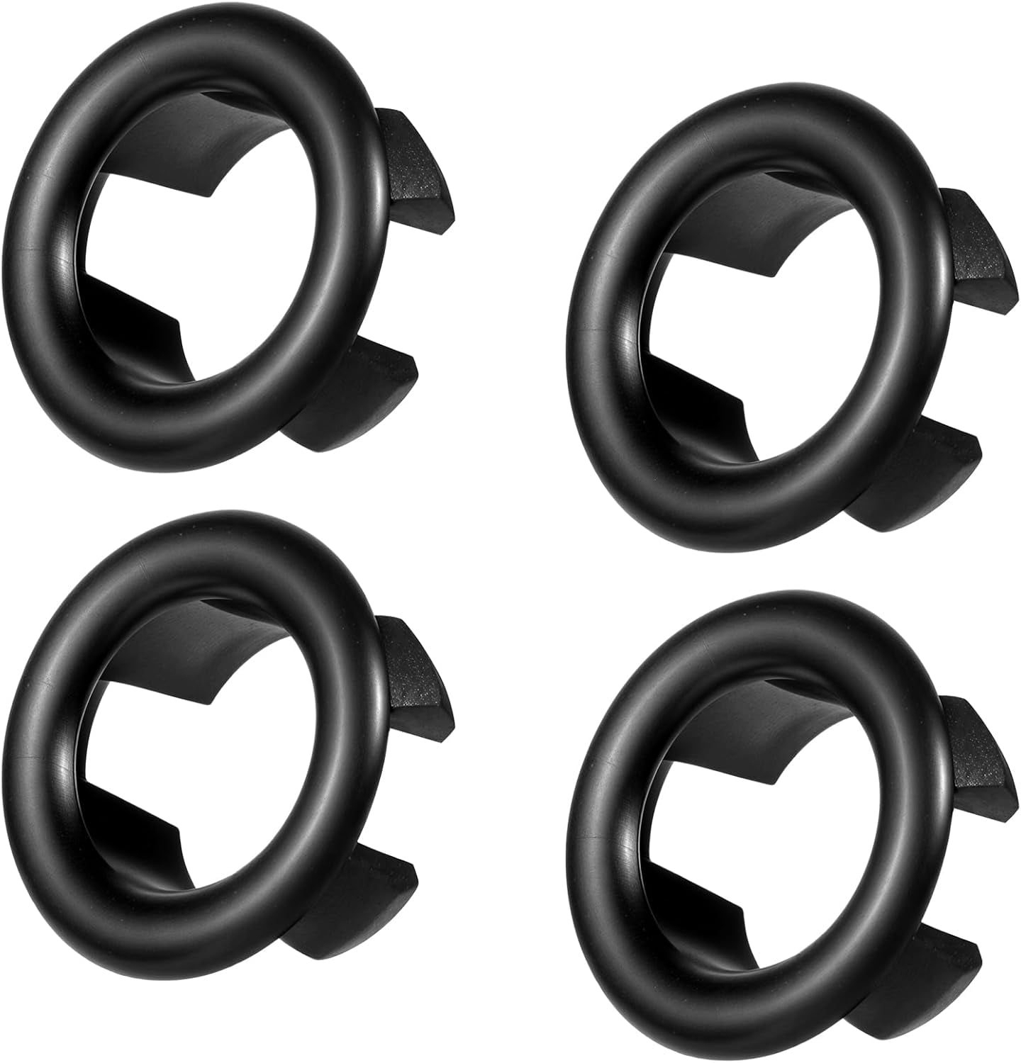 4 Pcs Black PVC Bathroom Sink Overflow Trim Ring, 22-24mm Hole, Easy ...