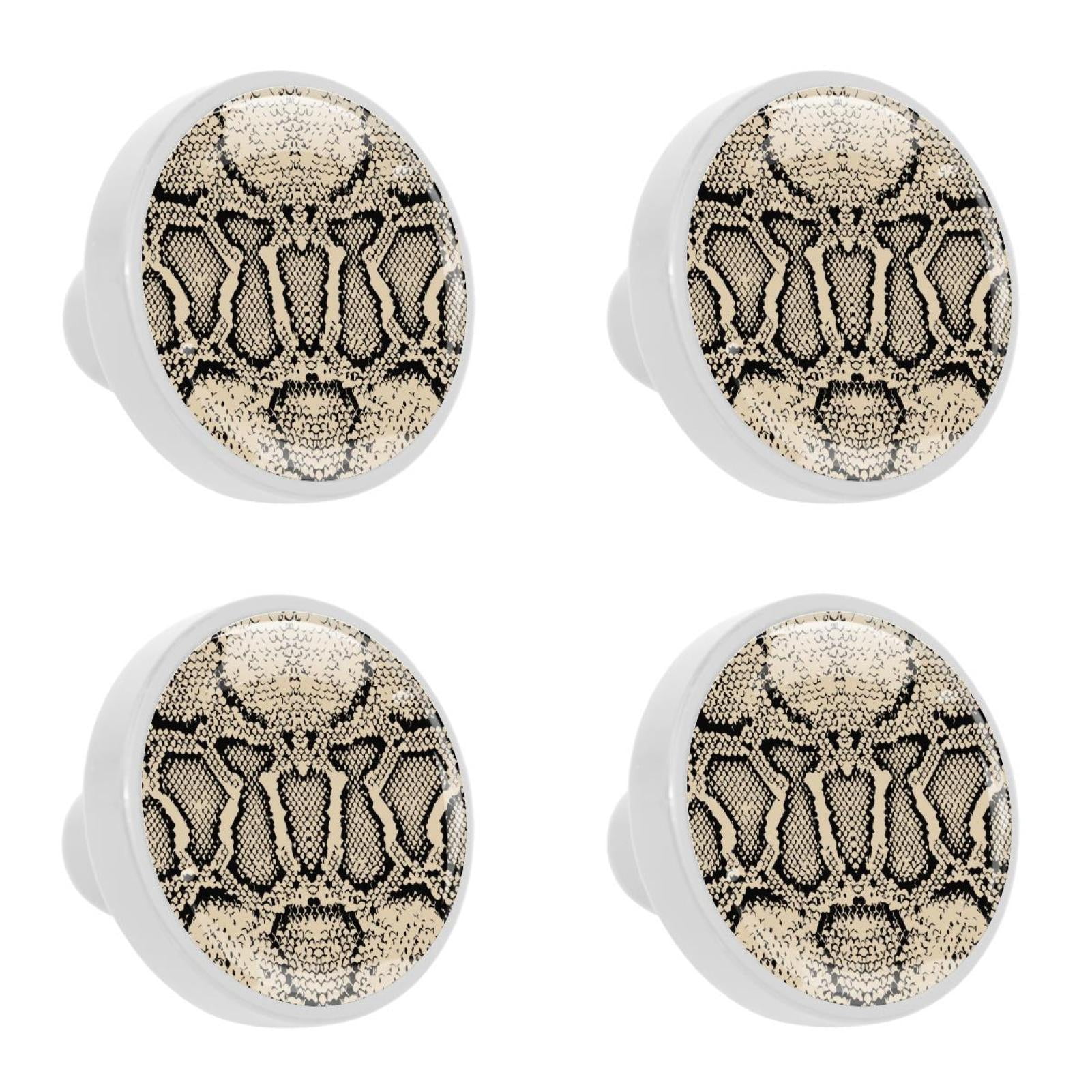 4 Pcs Black White Snake Knobs for Kitchen Cabinet Cupboard Dresser ...