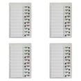 4 Pcs Blank Chore Chart,Plastic Checklist Board with 10 Detachable ...