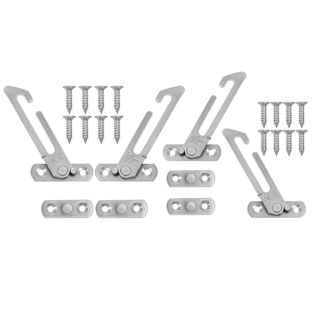 4pcs Window Stopper Lock Latch Concealed Restrictor Lock - Walmart.com