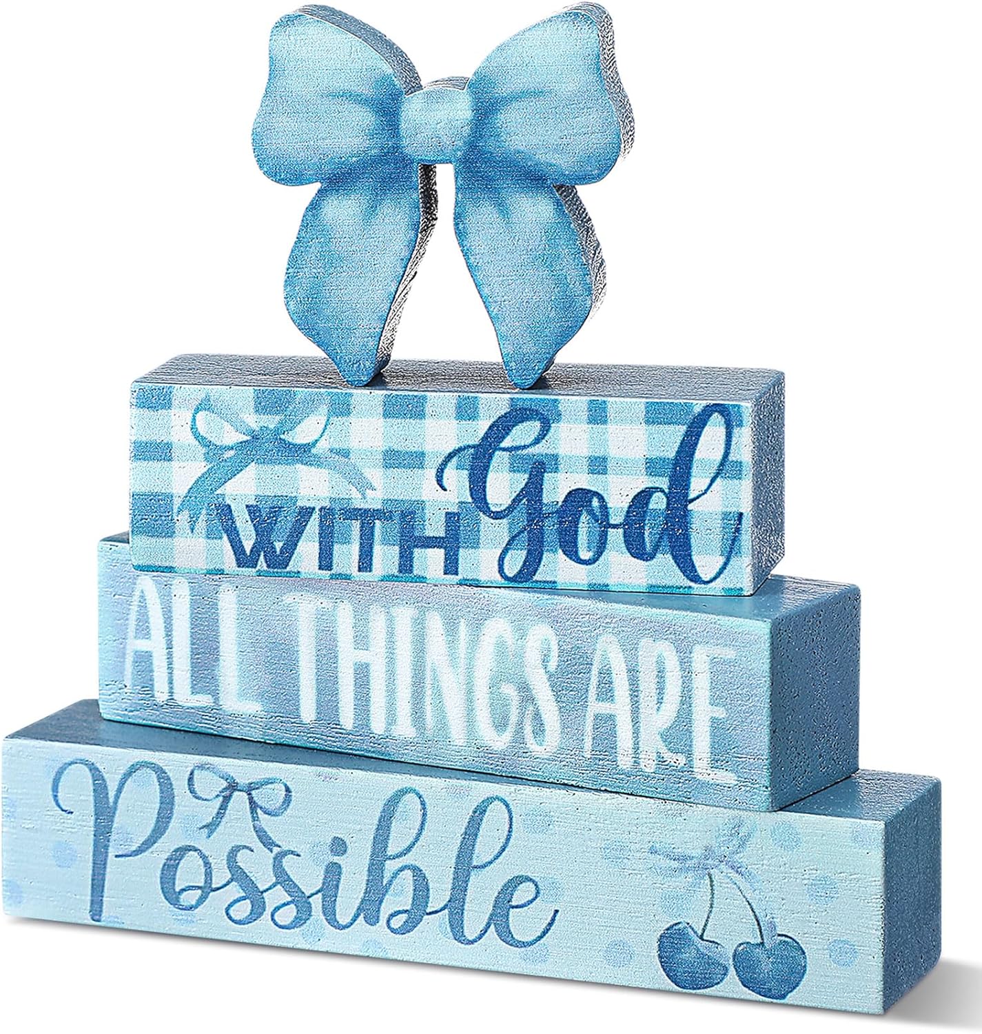 4 Pcs Blue Coquette Bow Room Decor Christian Bow Centerpieces for Table ...
