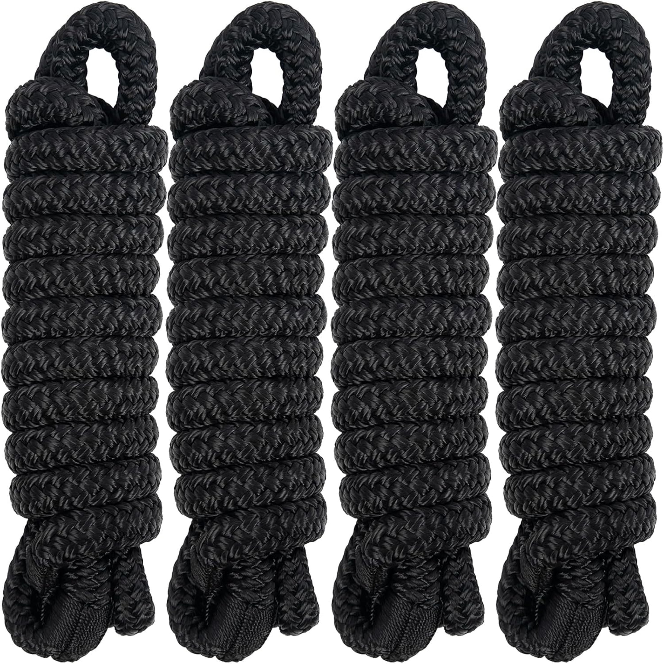 4 Pcs Boat Fender Lines 3/8"x 15"with 5" Eyelet,Premium Marine Rope ...