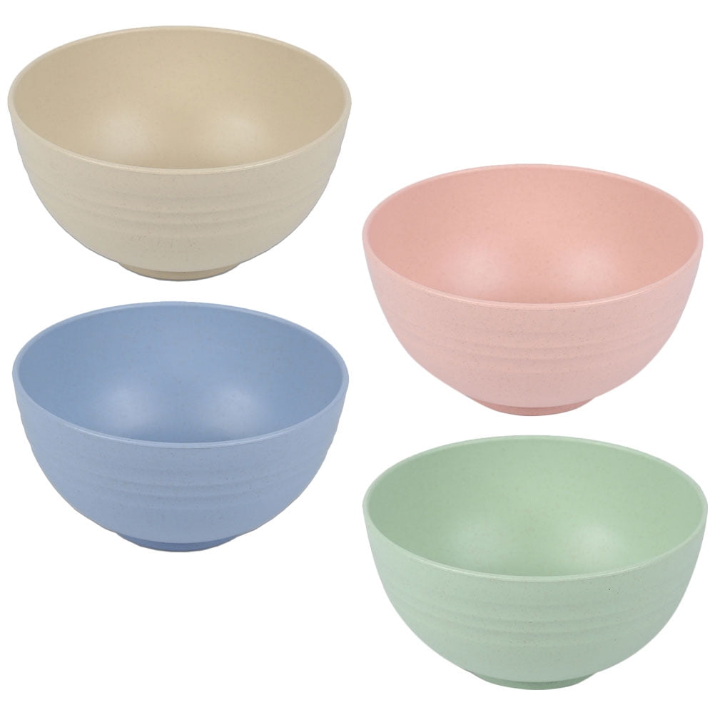 4 Pcs Bowl Set Flatware Kids Bowls Unbreakable Soup Bowls Plastic Bowls ...